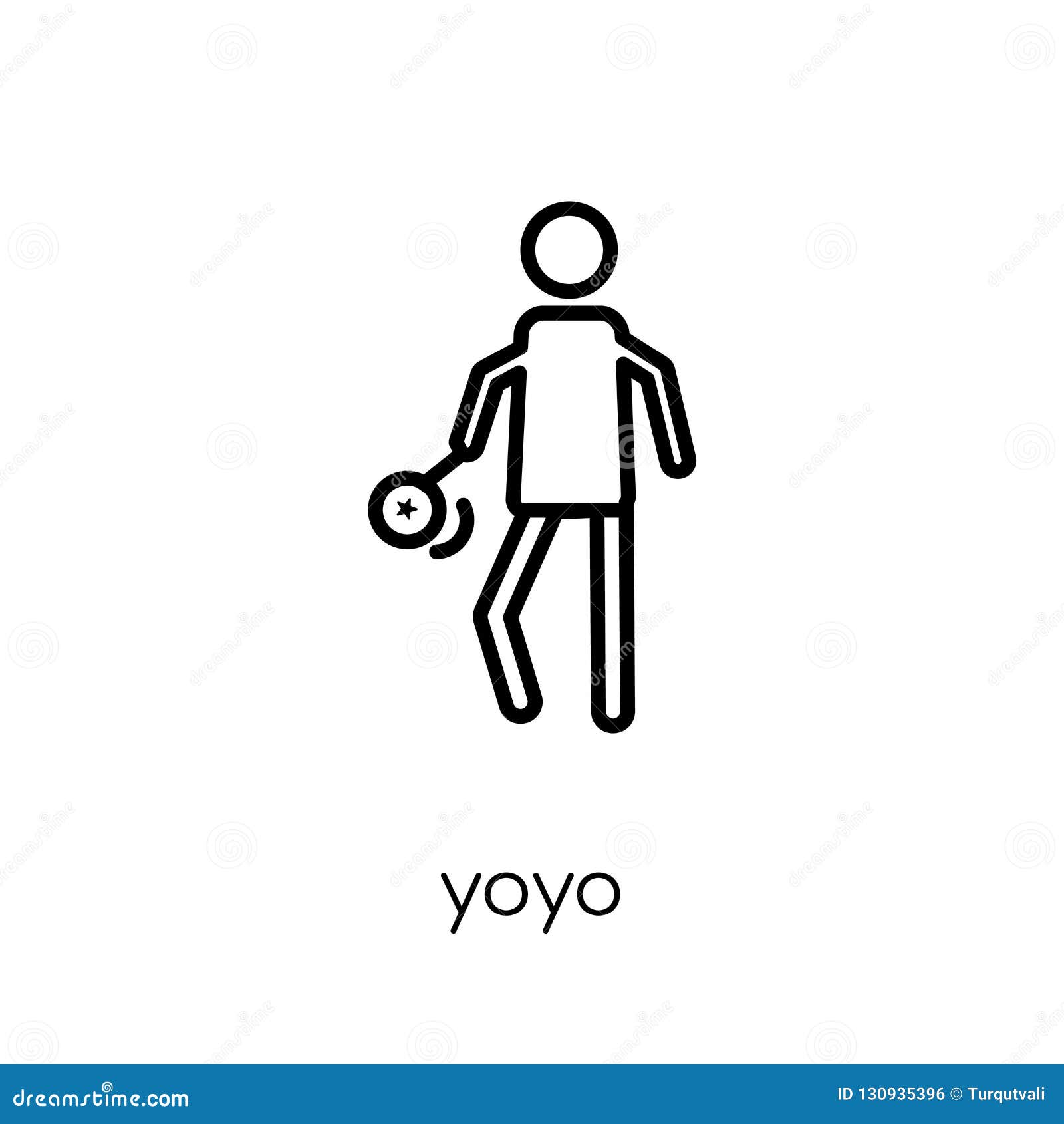 Yoyo Icon. Trendy Modern Flat Linear Vector Yoyo Icon on White B Stock ...