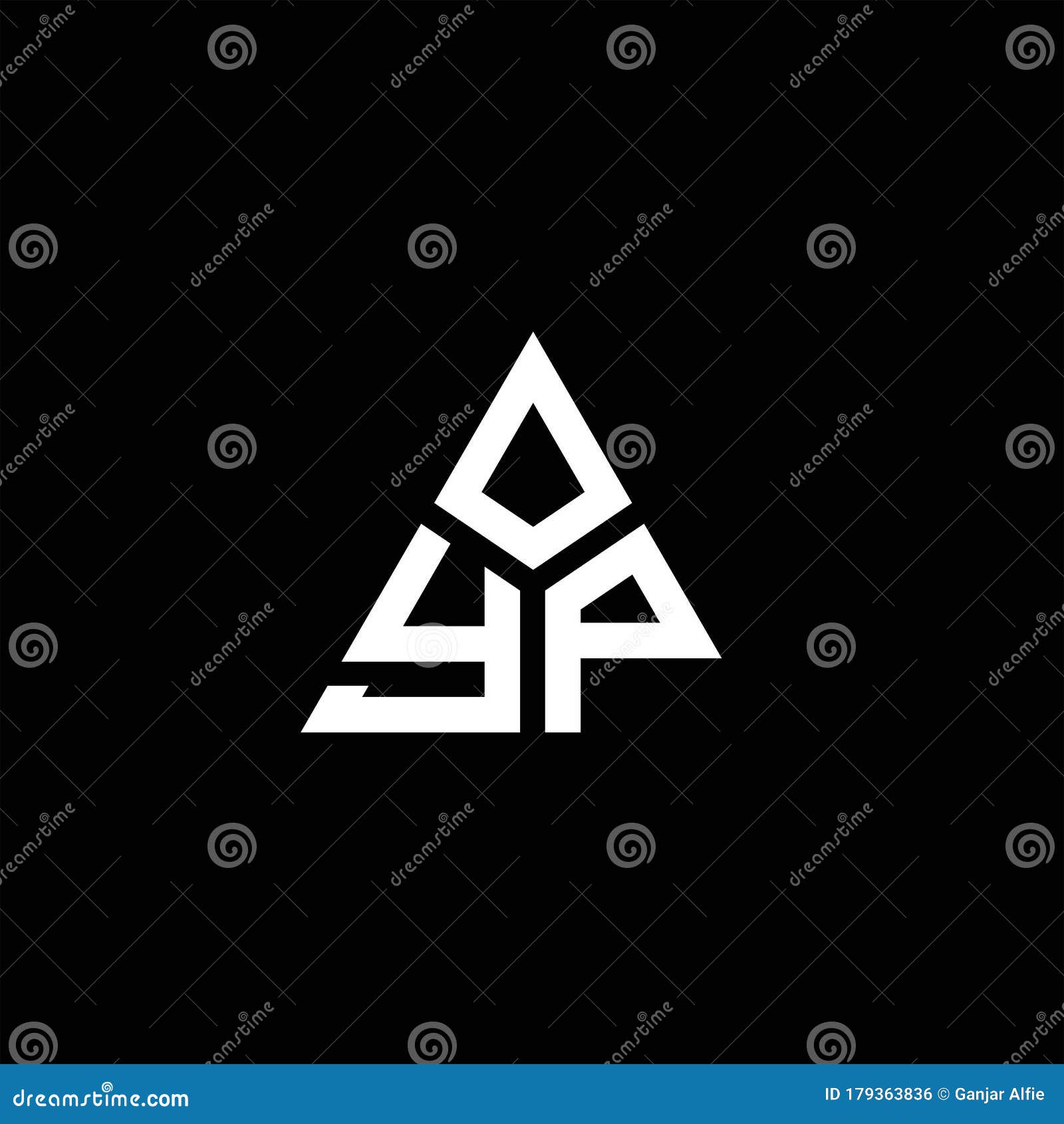 YP Monogram Logo with 3 Pieces Shape Isolated on Triangle Stock Vector ...