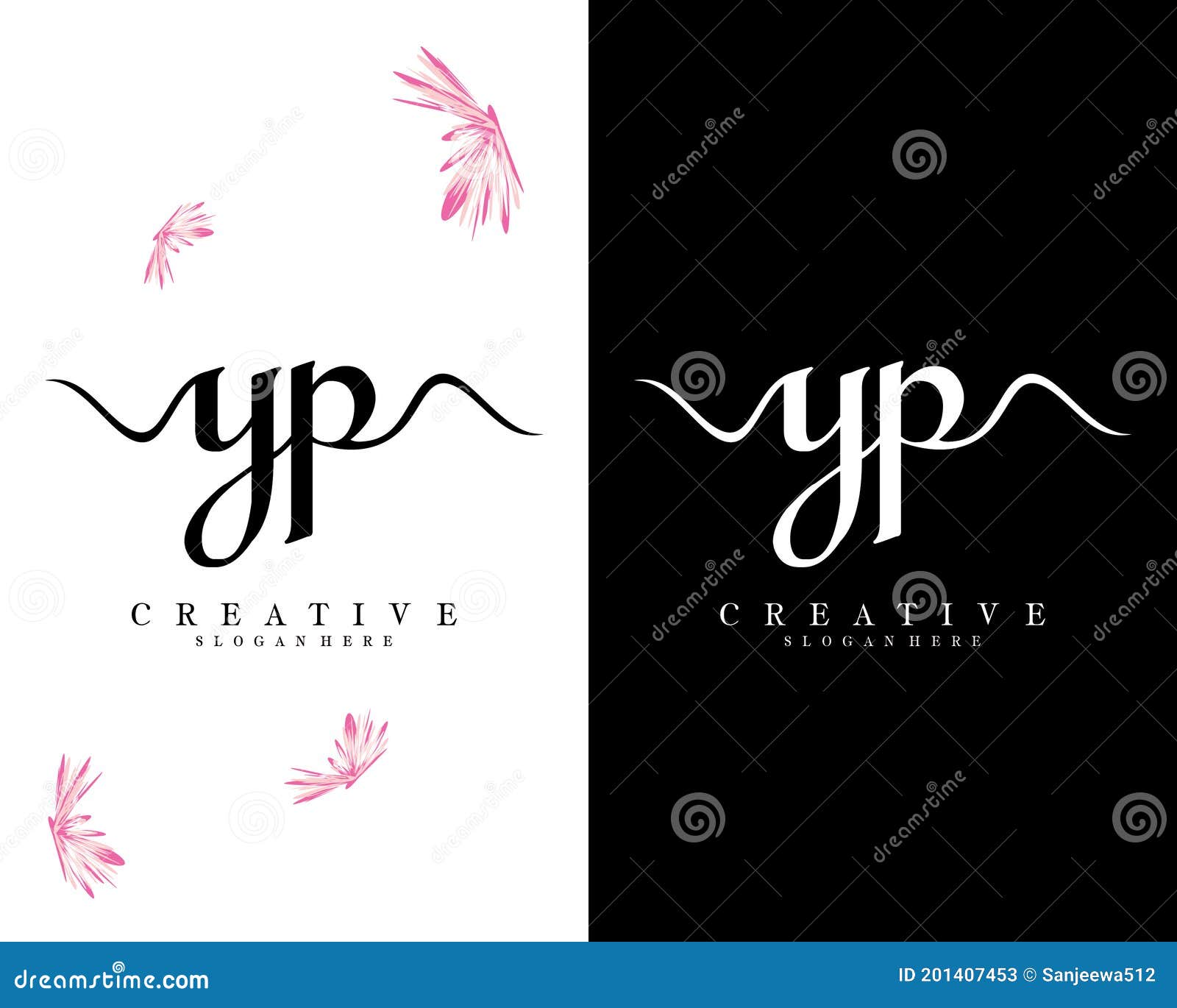 Yp/py Creative Handwriting Letter Logo Design Vector Stock Vector ...