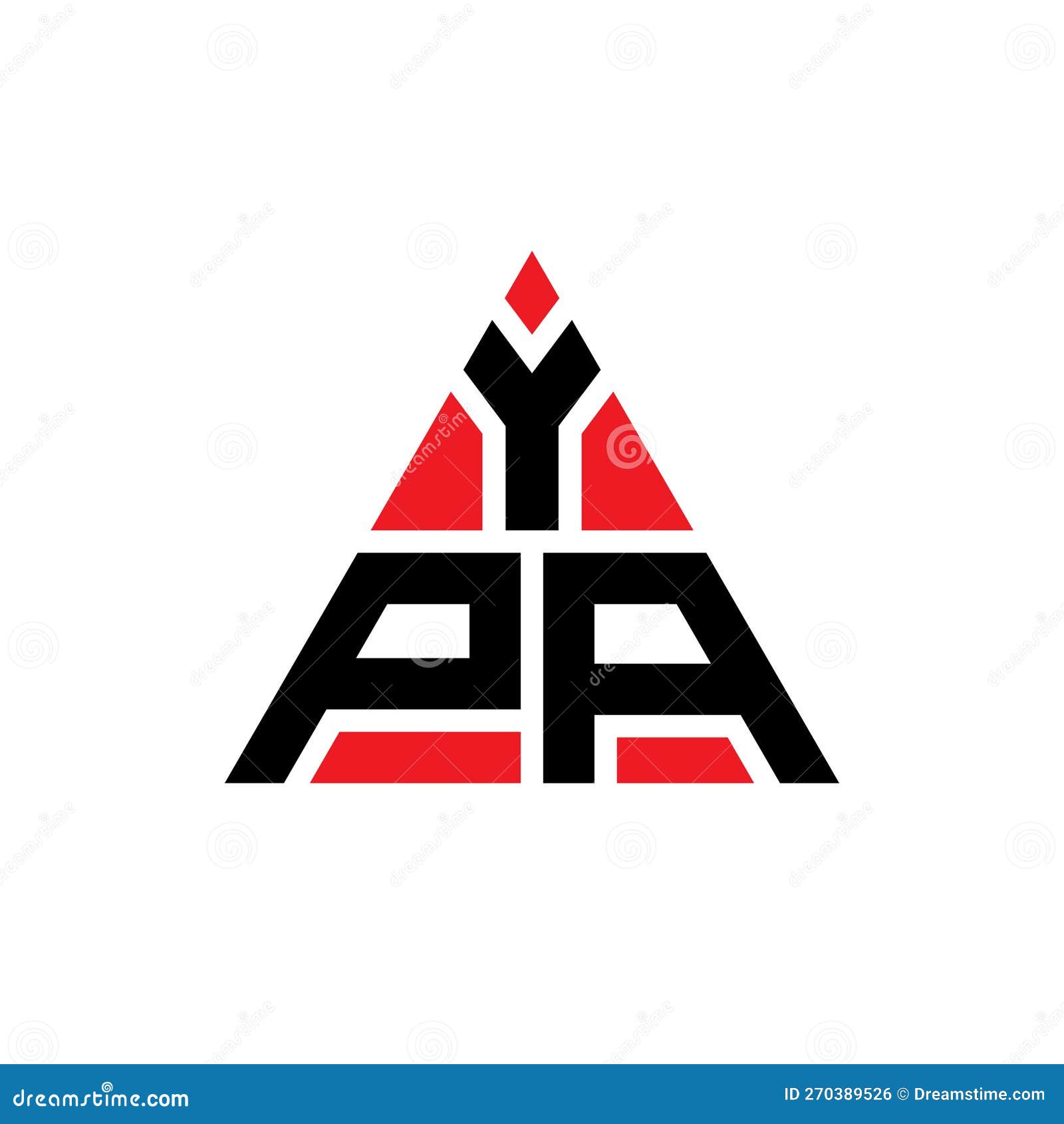 YPA Triangle Letter Logo Design with Triangle Shape. YPA Triangle Logo ...