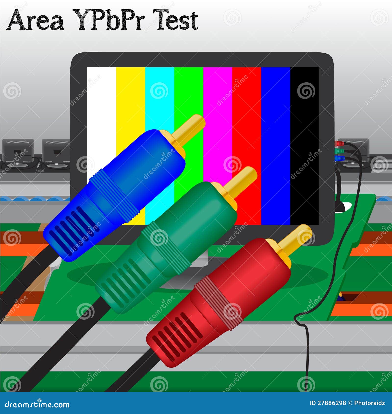 YPbPr Signal Test in Process Stock Illustration - Illustration of ...