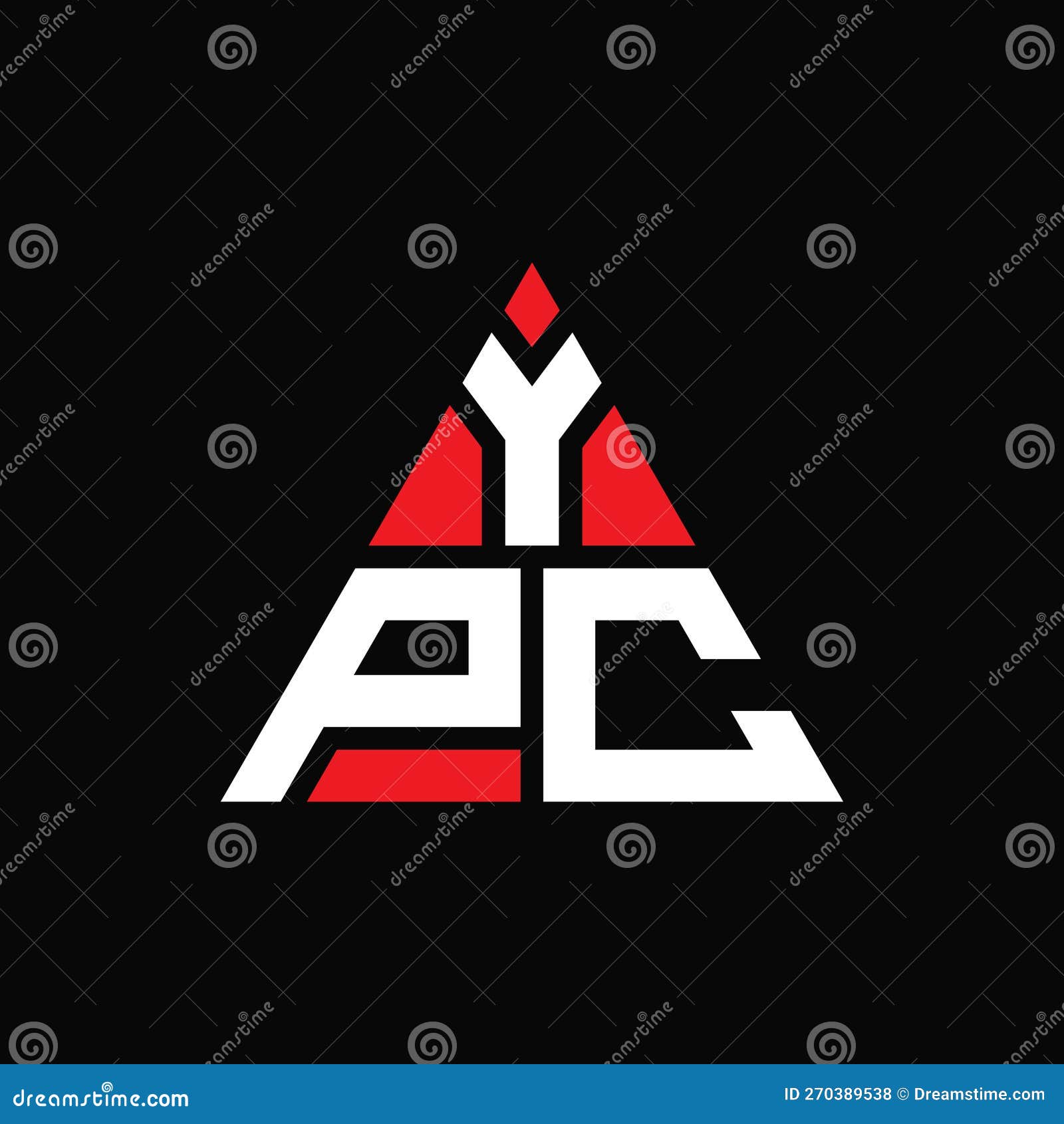 YPC Triangle Letter Logo Design with Triangle Shape. YPC Triangle Logo ...