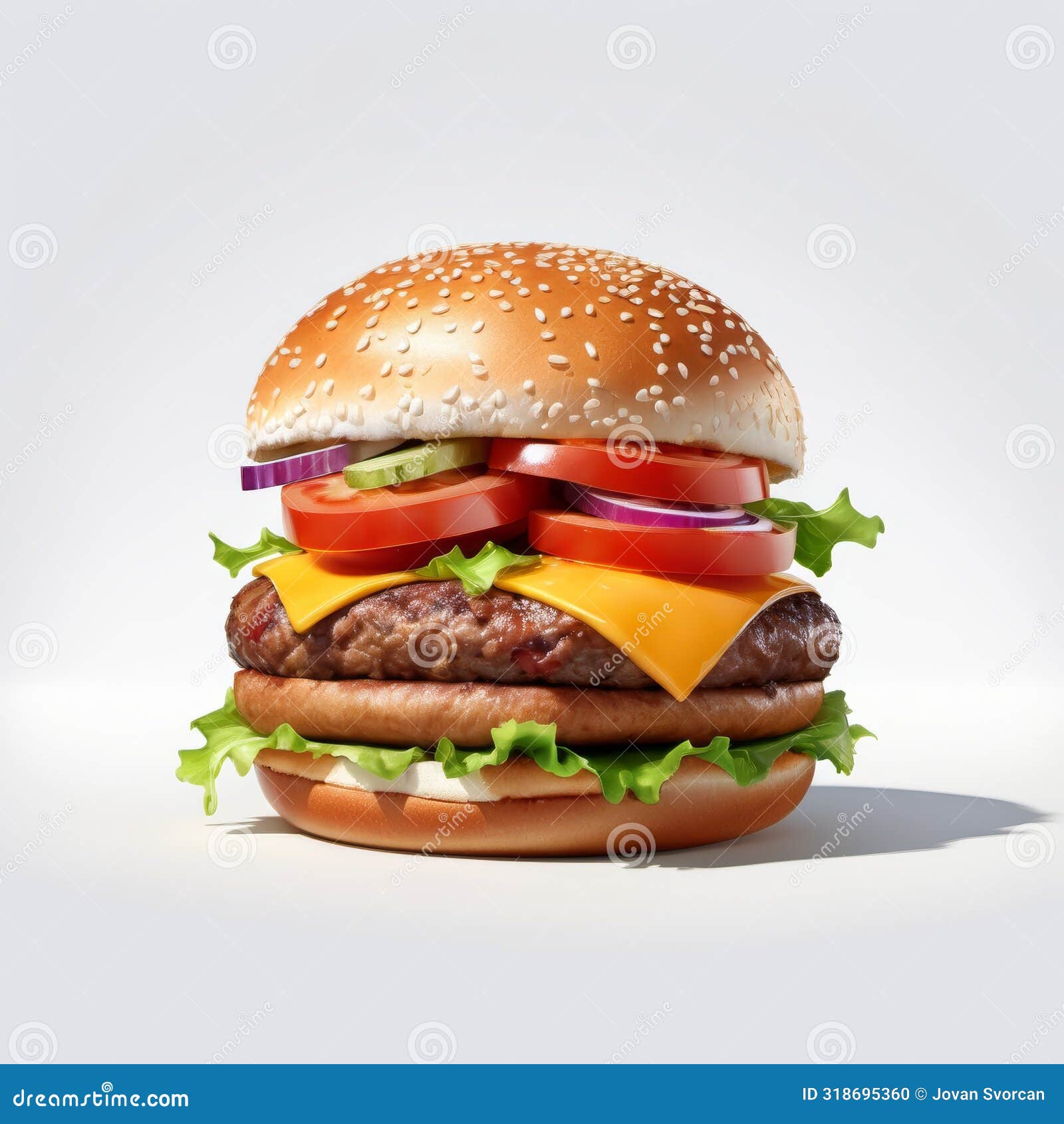 Hyper-Realistic Burger Illustration Stock Illustration - Illustration ...
