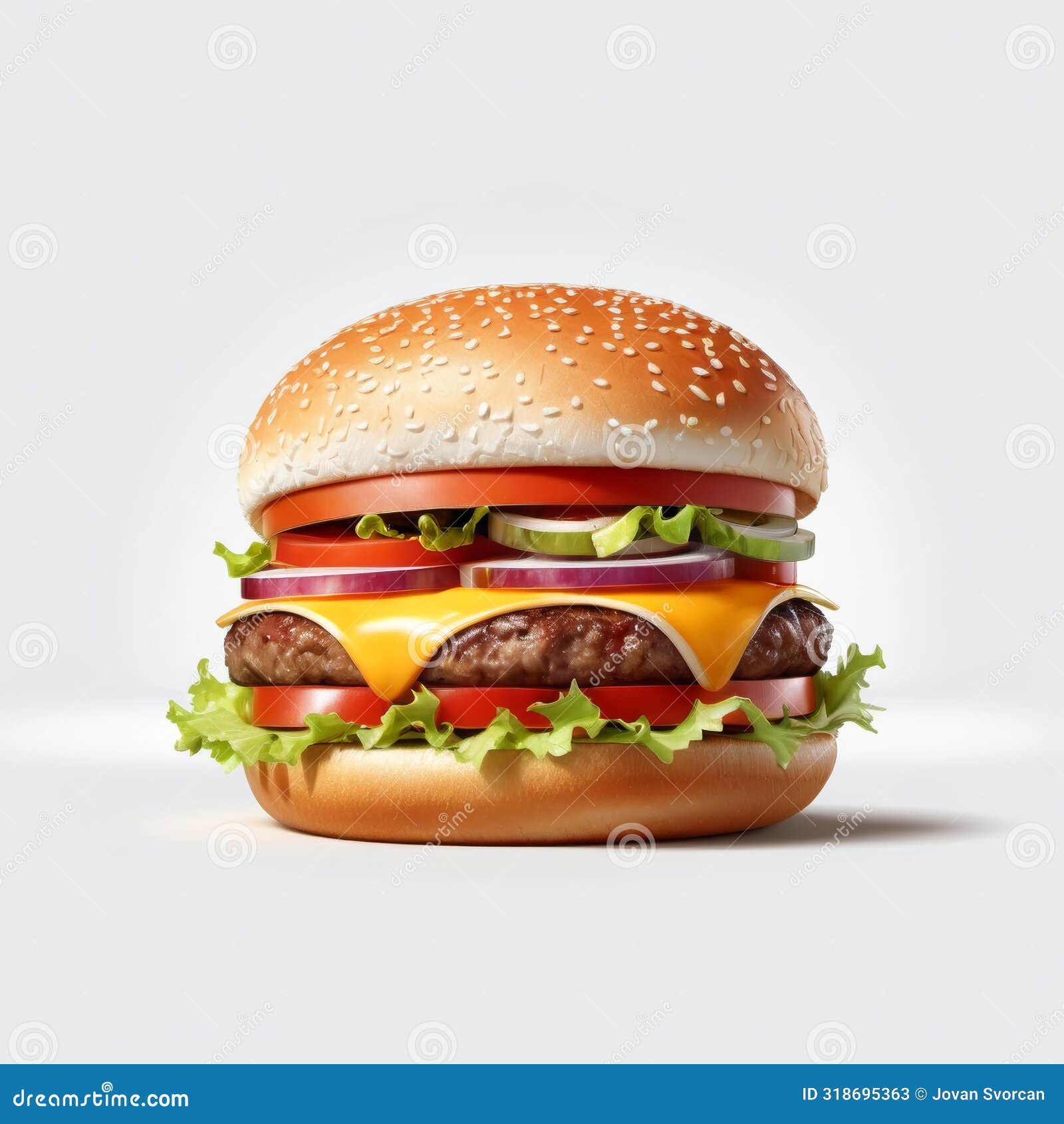 Hyper-Realistic Burger Illustration Stock Illustration - Illustration ...