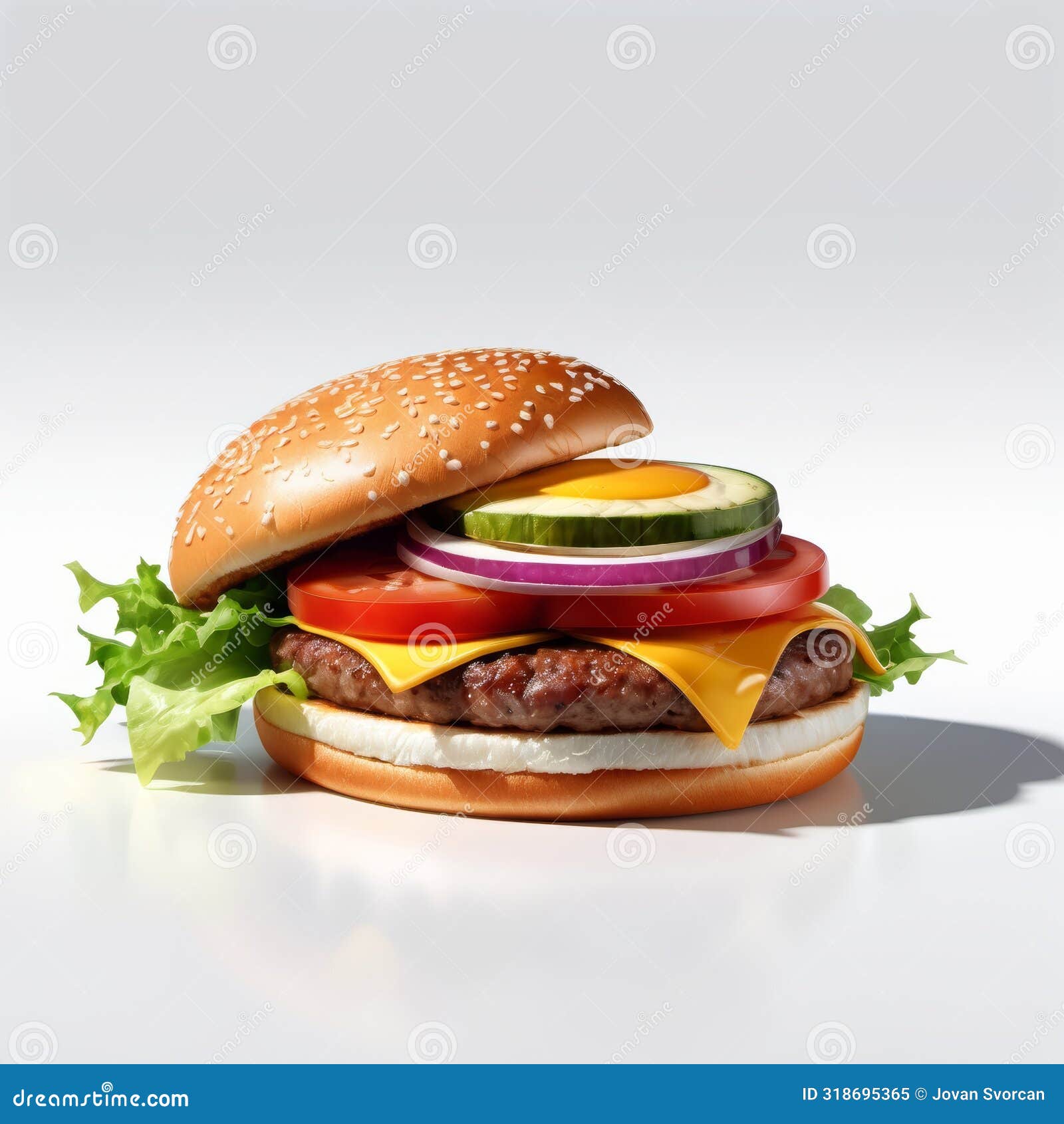 Hyper-Realistic Burger Illustration Stock Illustration - Illustration ...