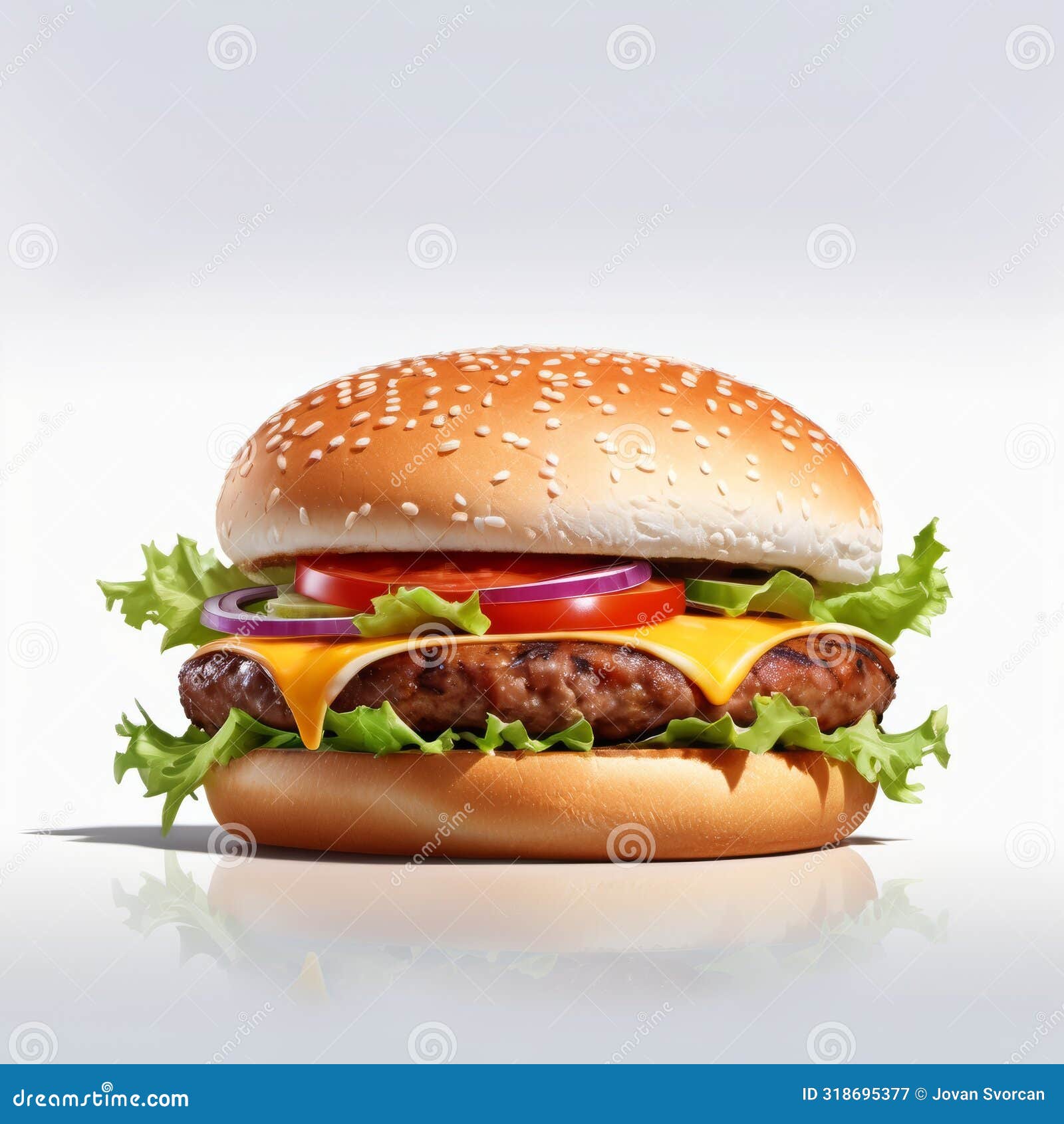 Hyper-Realistic Burger Illustration Stock Illustration - Illustration ...