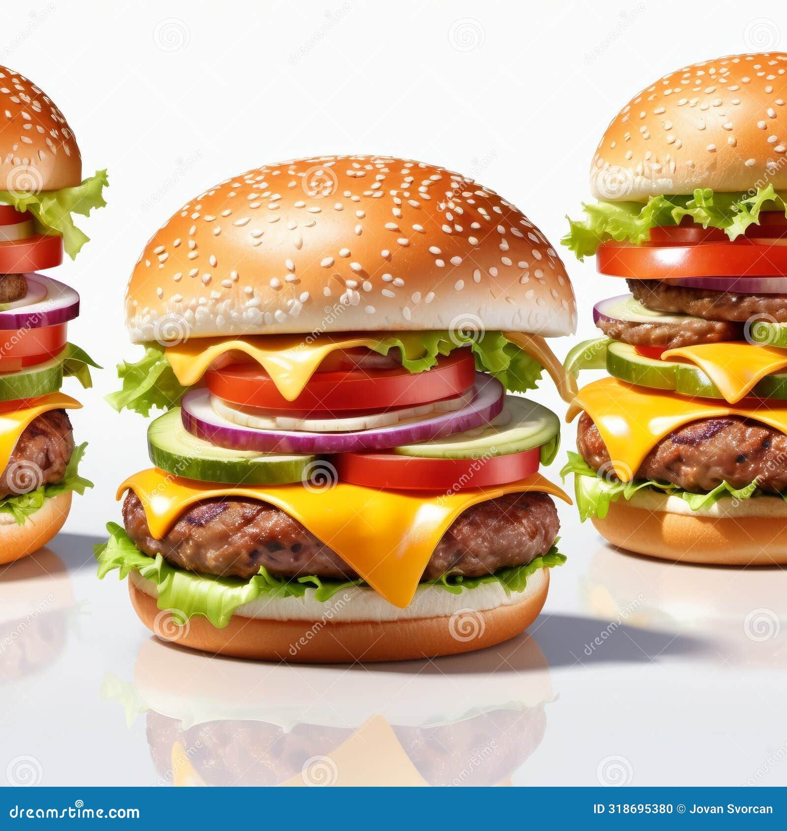 Hyper-Realistic Burger Illustration Stock Illustration - Illustration ...