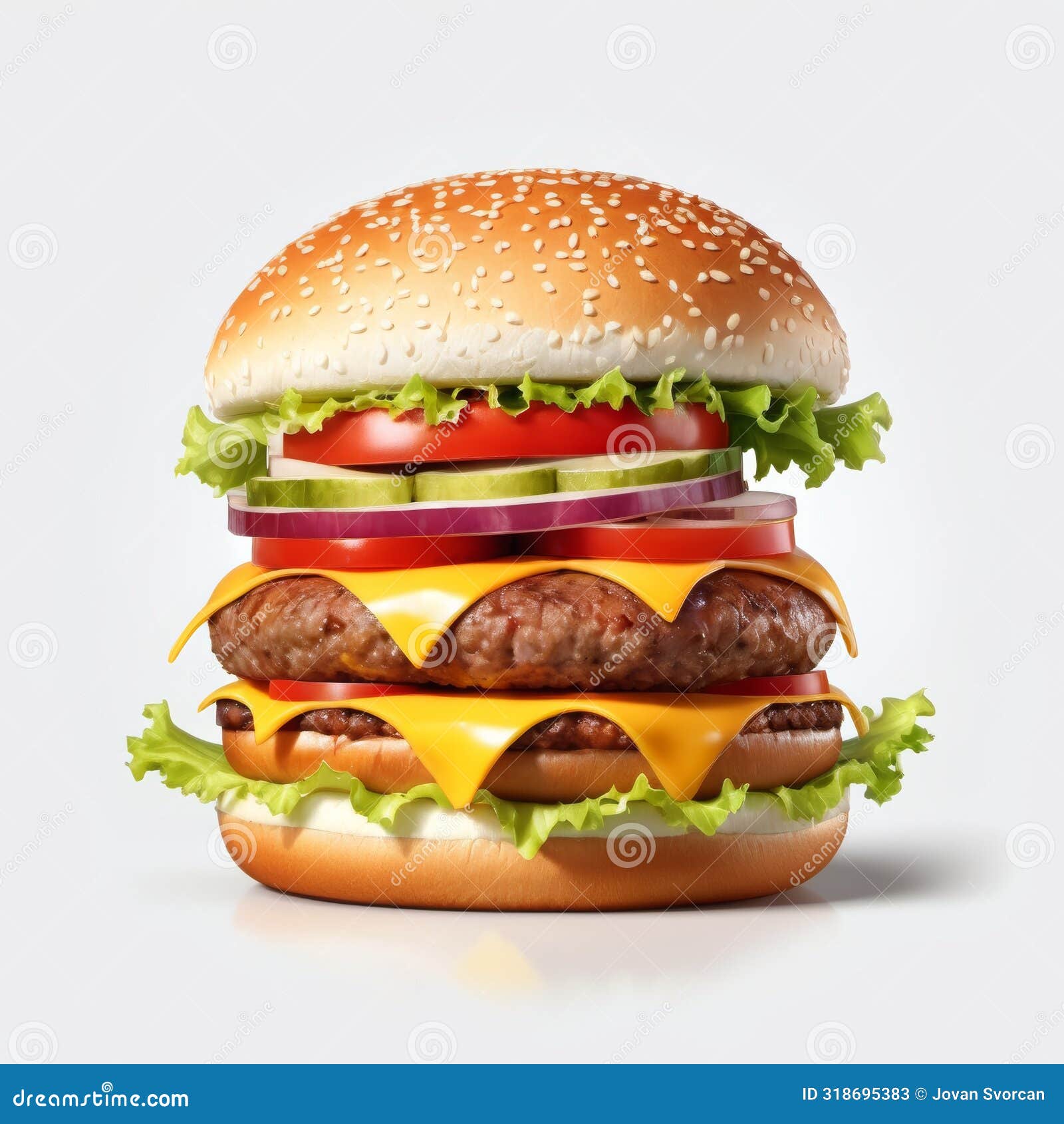 Hyper-Realistic Burger Illustration Stock Illustration - Illustration ...