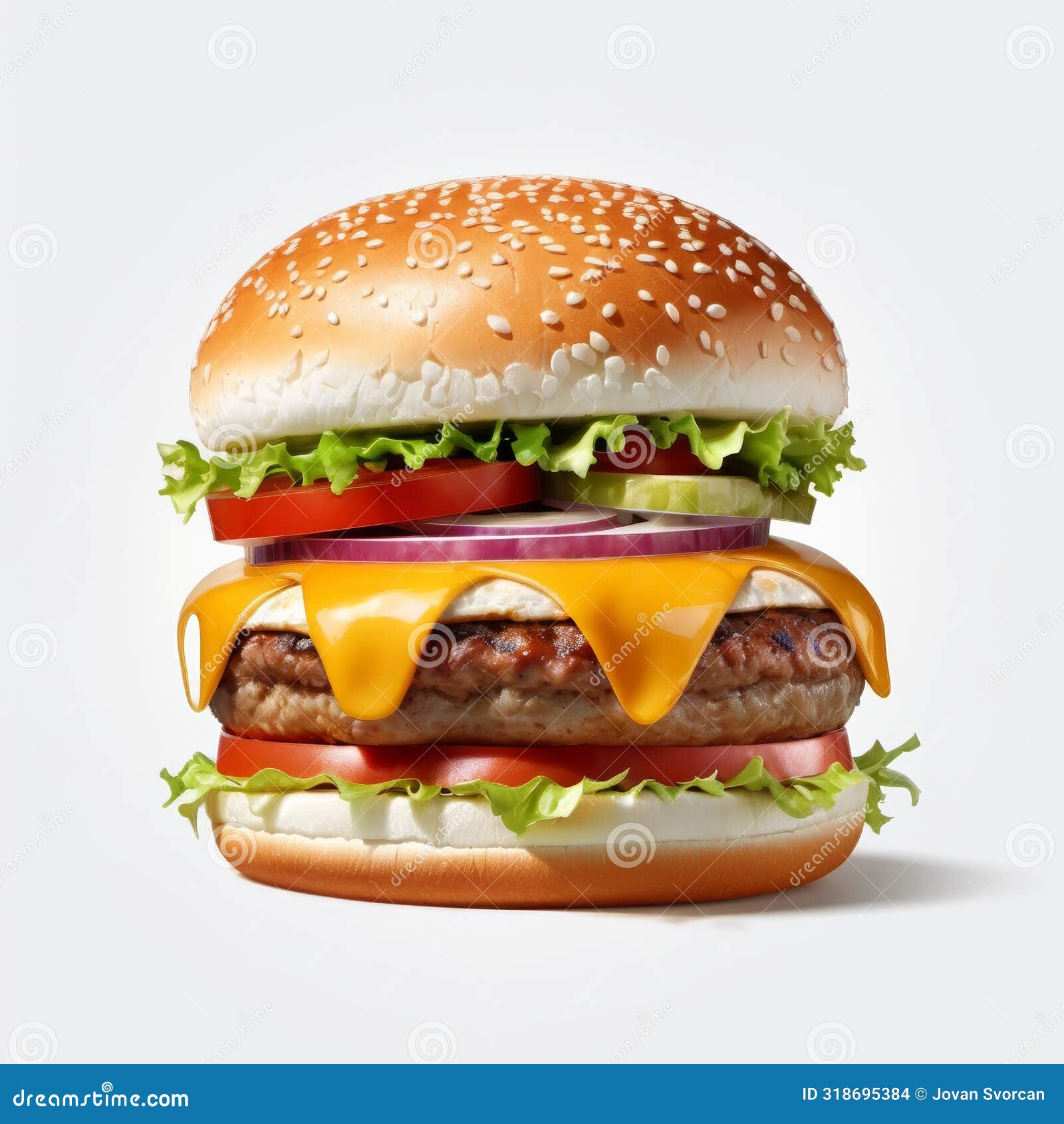 Hyper-Realistic Burger Illustration Stock Illustration - Illustration ...