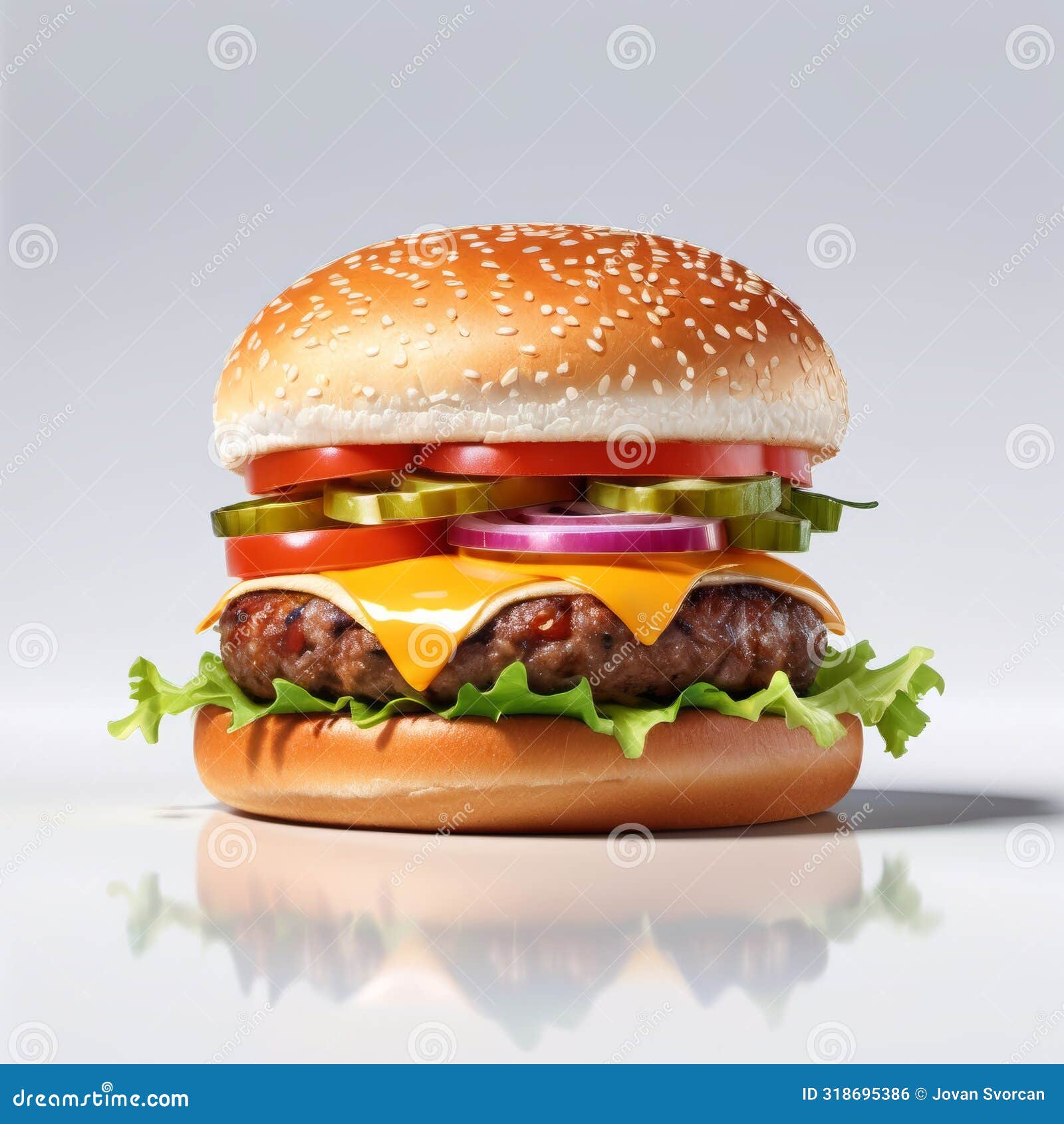 Hyper-Realistic Burger Illustration Stock Illustration - Illustration ...