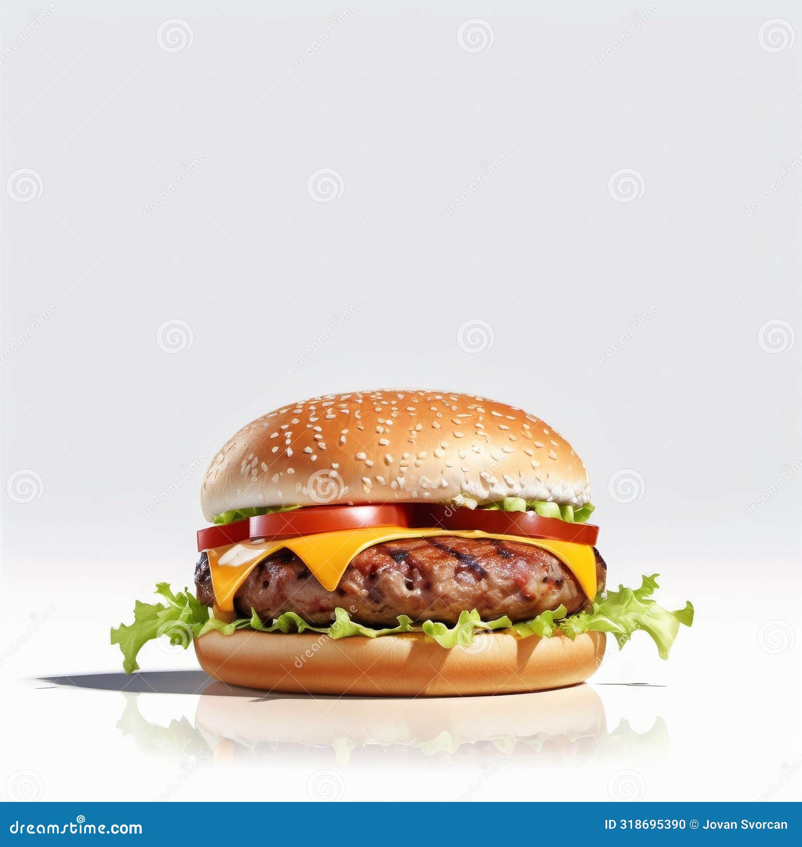 Hyper-Realistic Burger Illustration Stock Illustration - Illustration ...