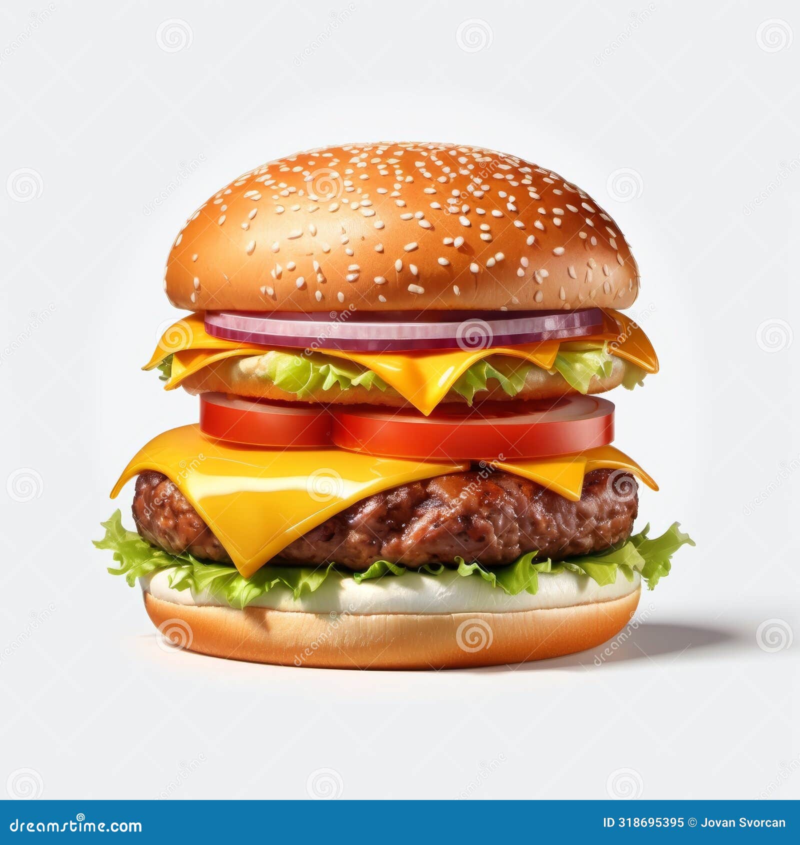 Hyper-Realistic Burger Illustration Stock Illustration - Illustration ...
