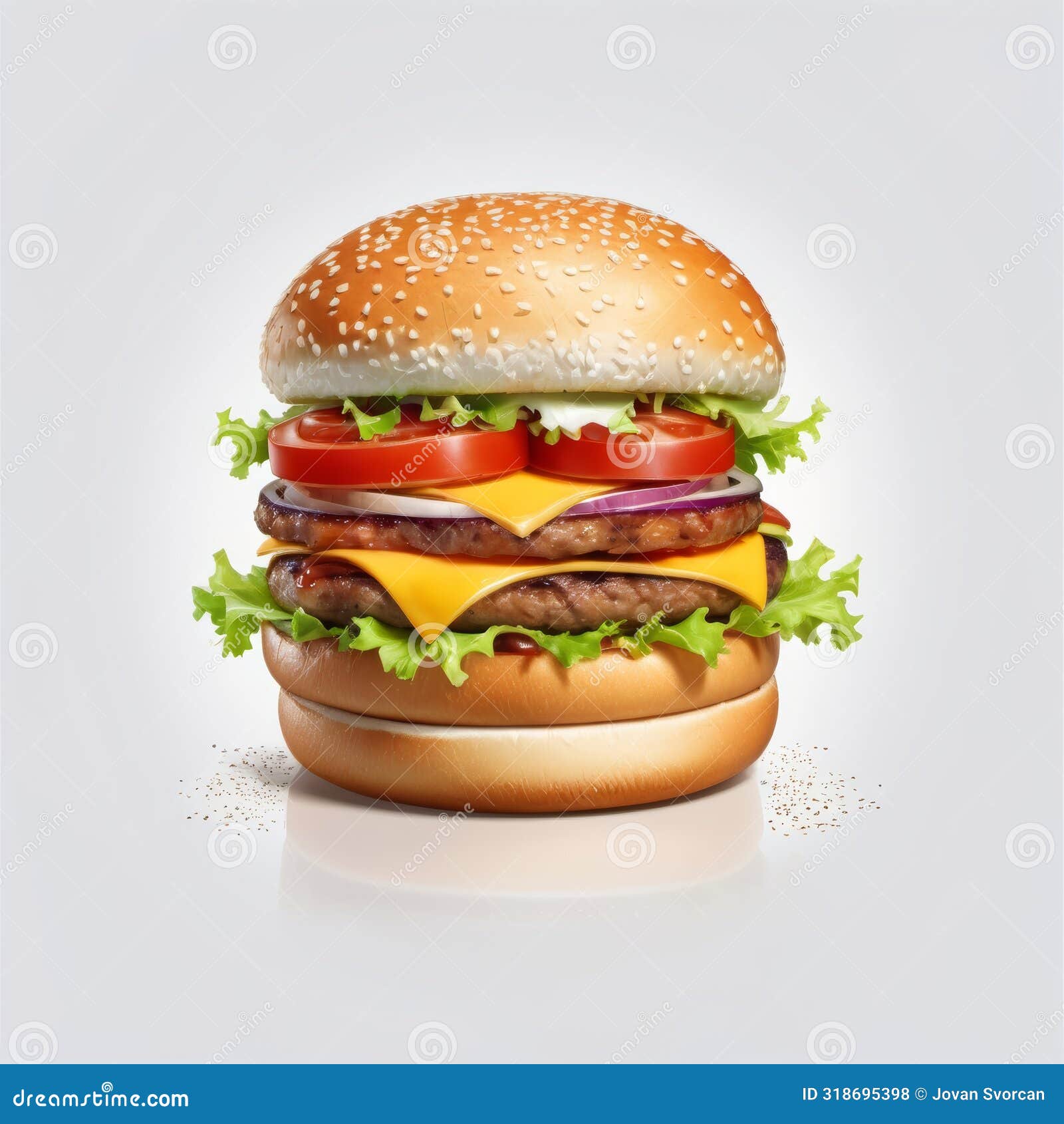 Hyper-Realistic Burger Illustration Stock Illustration - Illustration ...