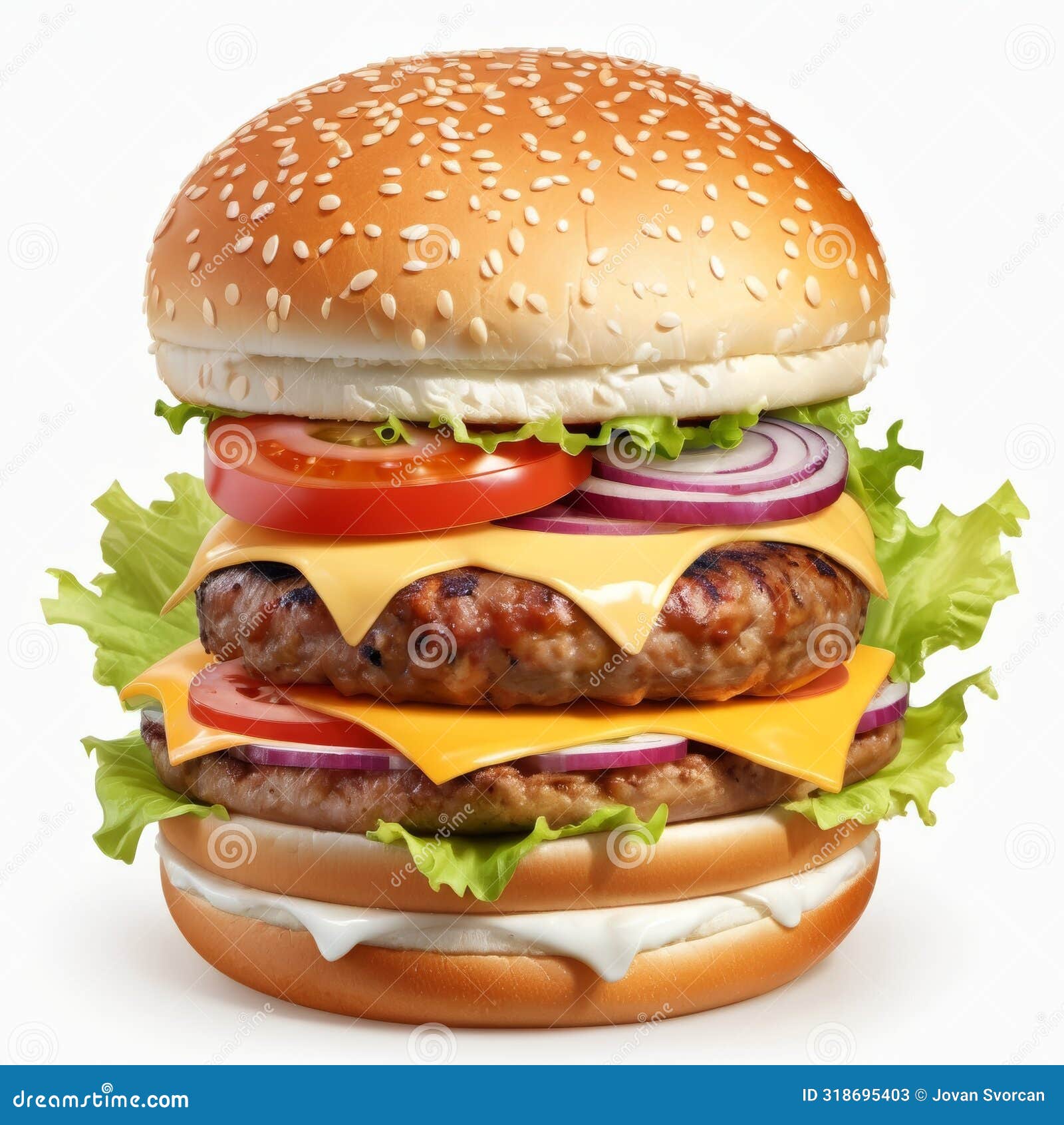 Hyper-Realistic Burger Illustration Stock Illustration - Illustration ...