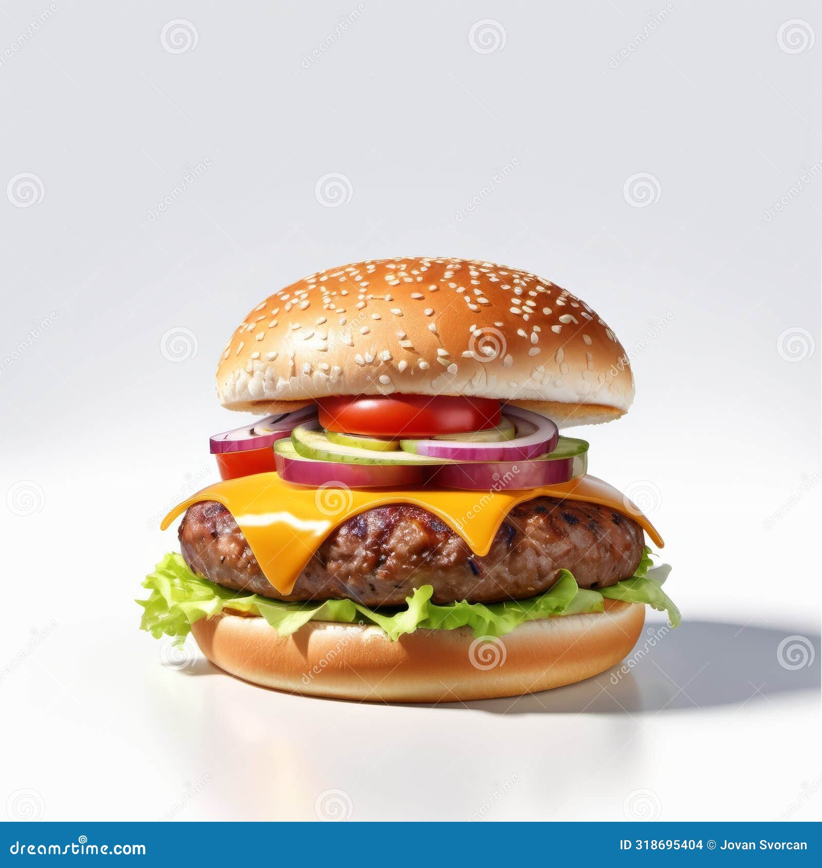 Hyper-Realistic Burger Illustration Stock Illustration - Illustration ...