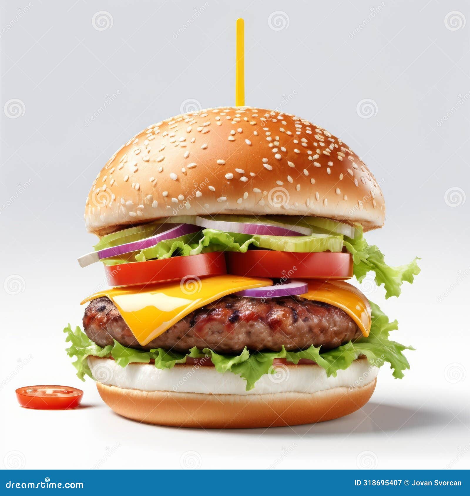 Hyper-Realistic Burger Illustration Stock Illustration - Illustration ...