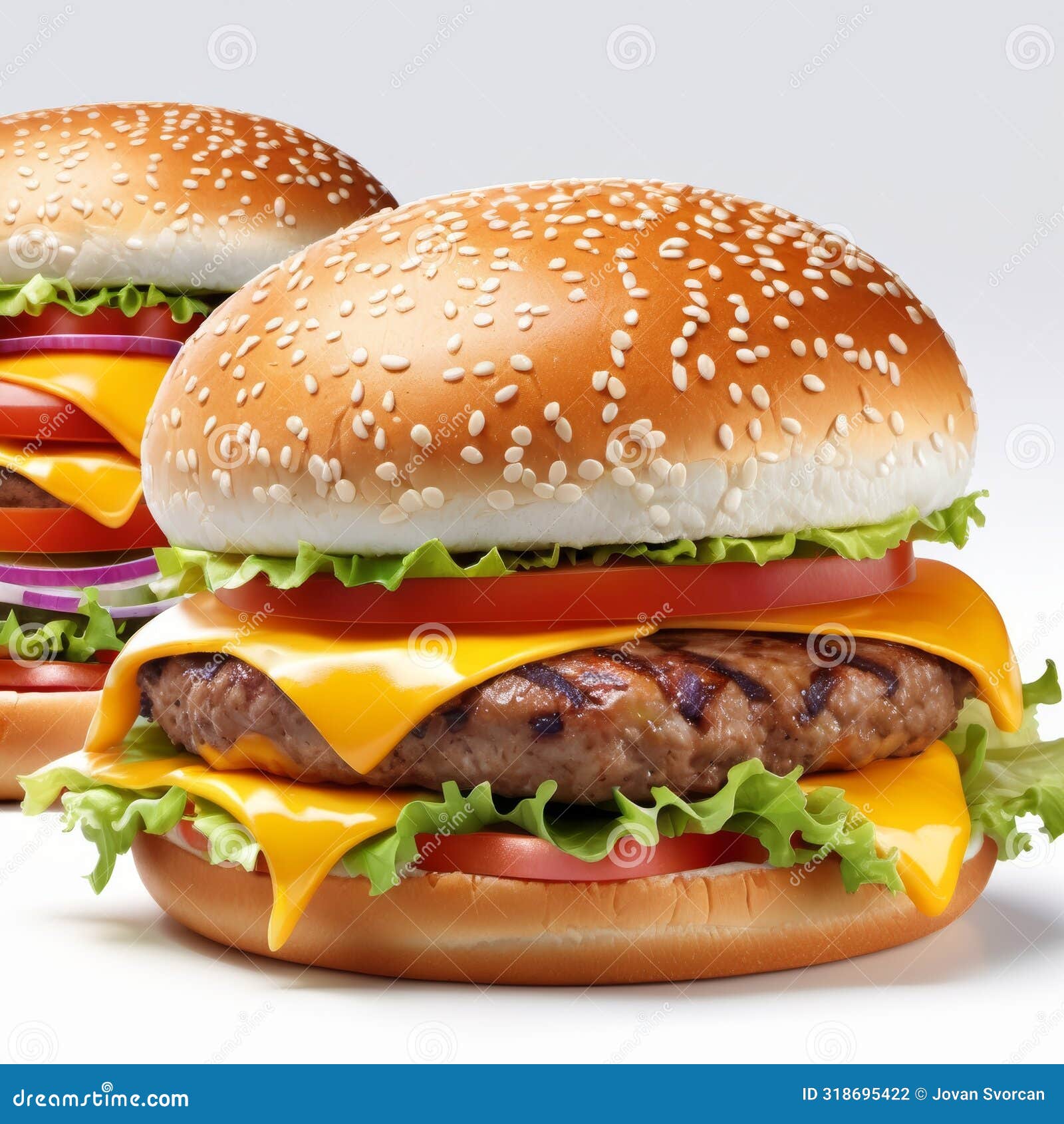 Hyper-Realistic Burger Illustration Stock Illustration - Illustration ...