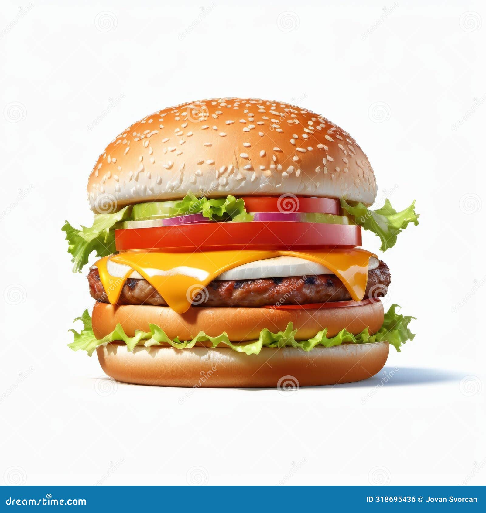 Hyper-Realistic Burger Illustration Stock Illustration - Illustration ...