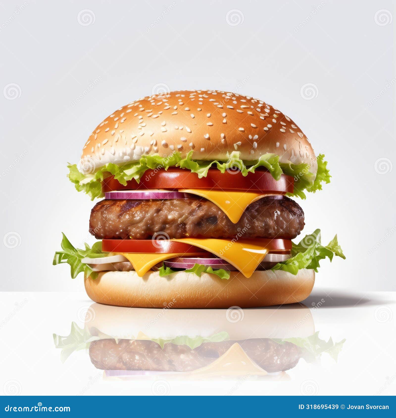 Hyper-Realistic Burger Illustration Stock Illustration - Illustration ...