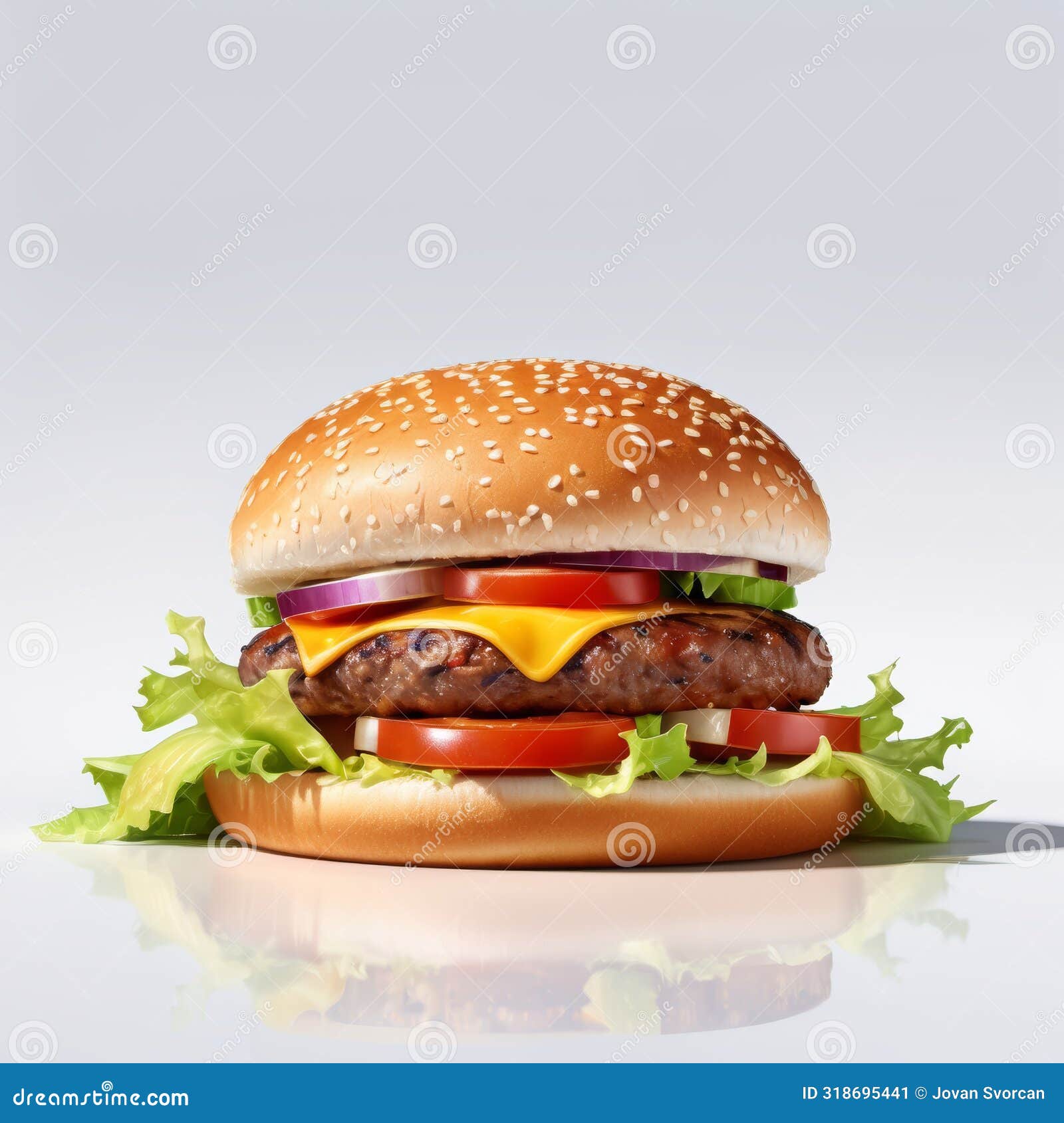 Hyper-Realistic Burger Illustration Stock Illustration - Illustration ...