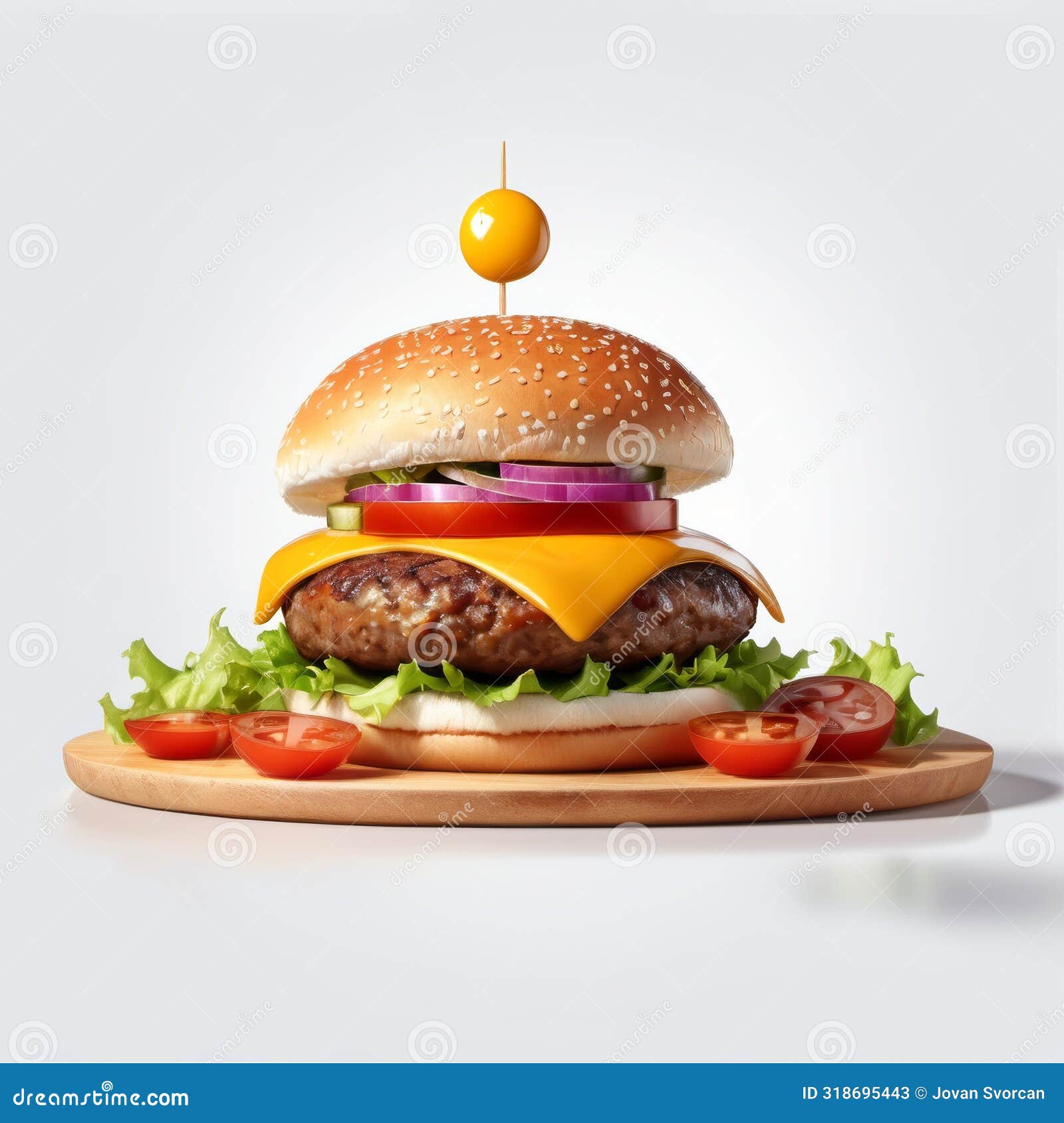 Hyper-Realistic Burger Illustration Stock Illustration - Illustration ...