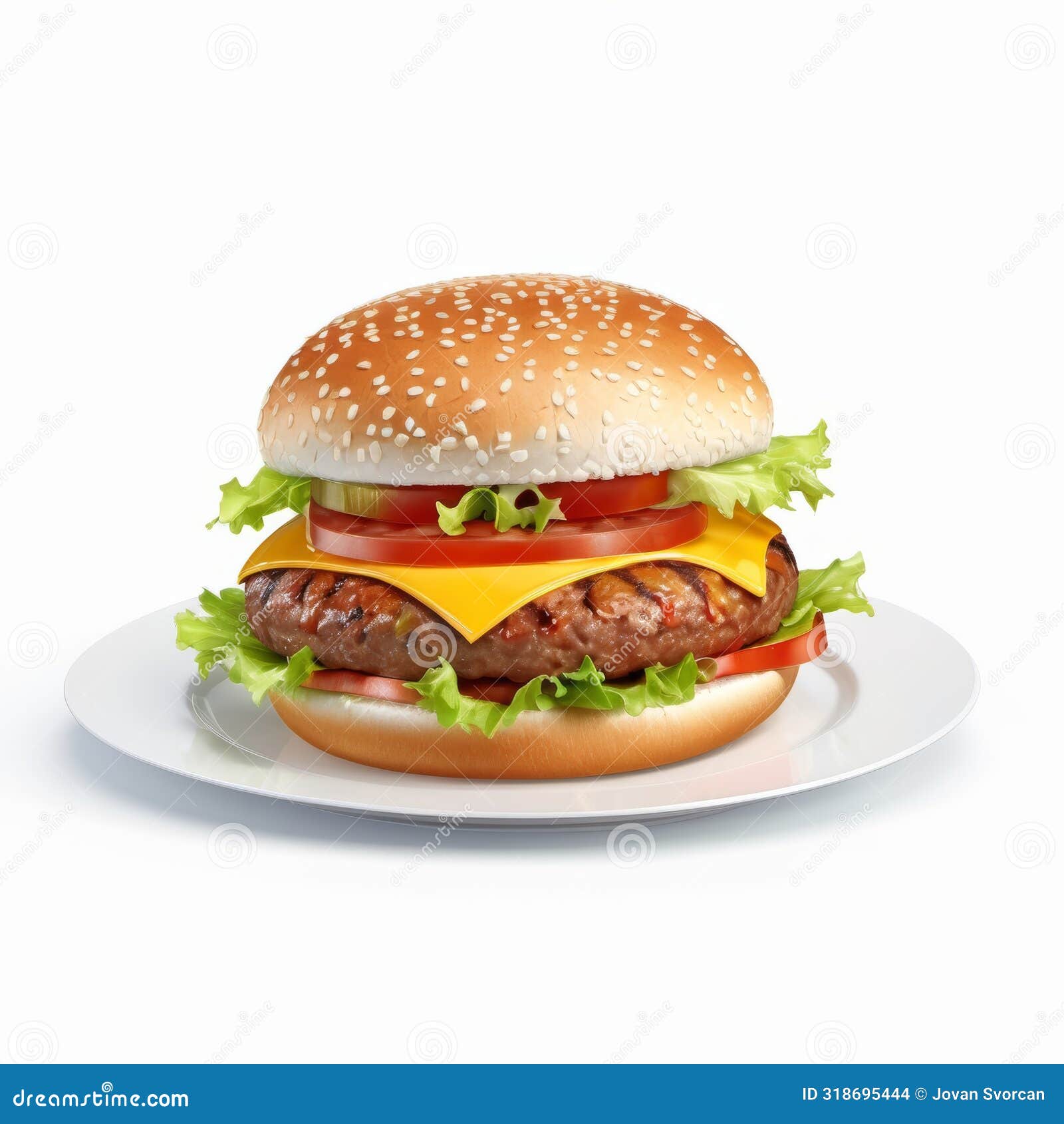 Hyper-Realistic Burger Illustration Stock Illustration - Illustration ...