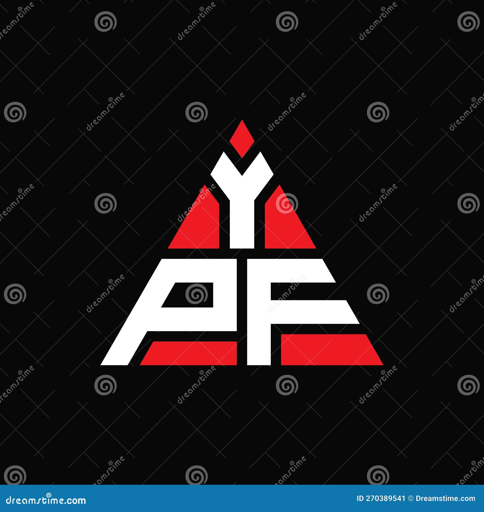 YPF Triangle Letter Logo Design with Triangle Shape. YPF Triangle Logo ...