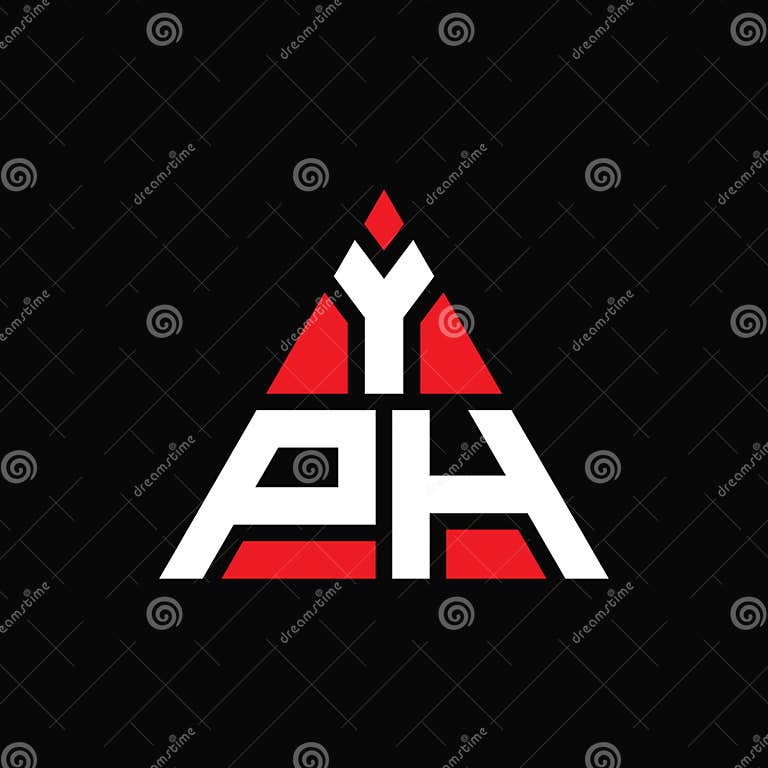 YPH Triangle Letter Logo Design with Triangle Shape. YPH Triangle Logo ...
