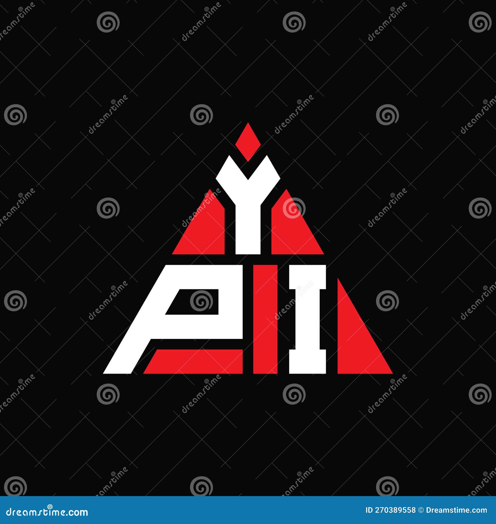YPI Triangle Letter Logo Design with Triangle Shape. YPI Triangle Logo ...