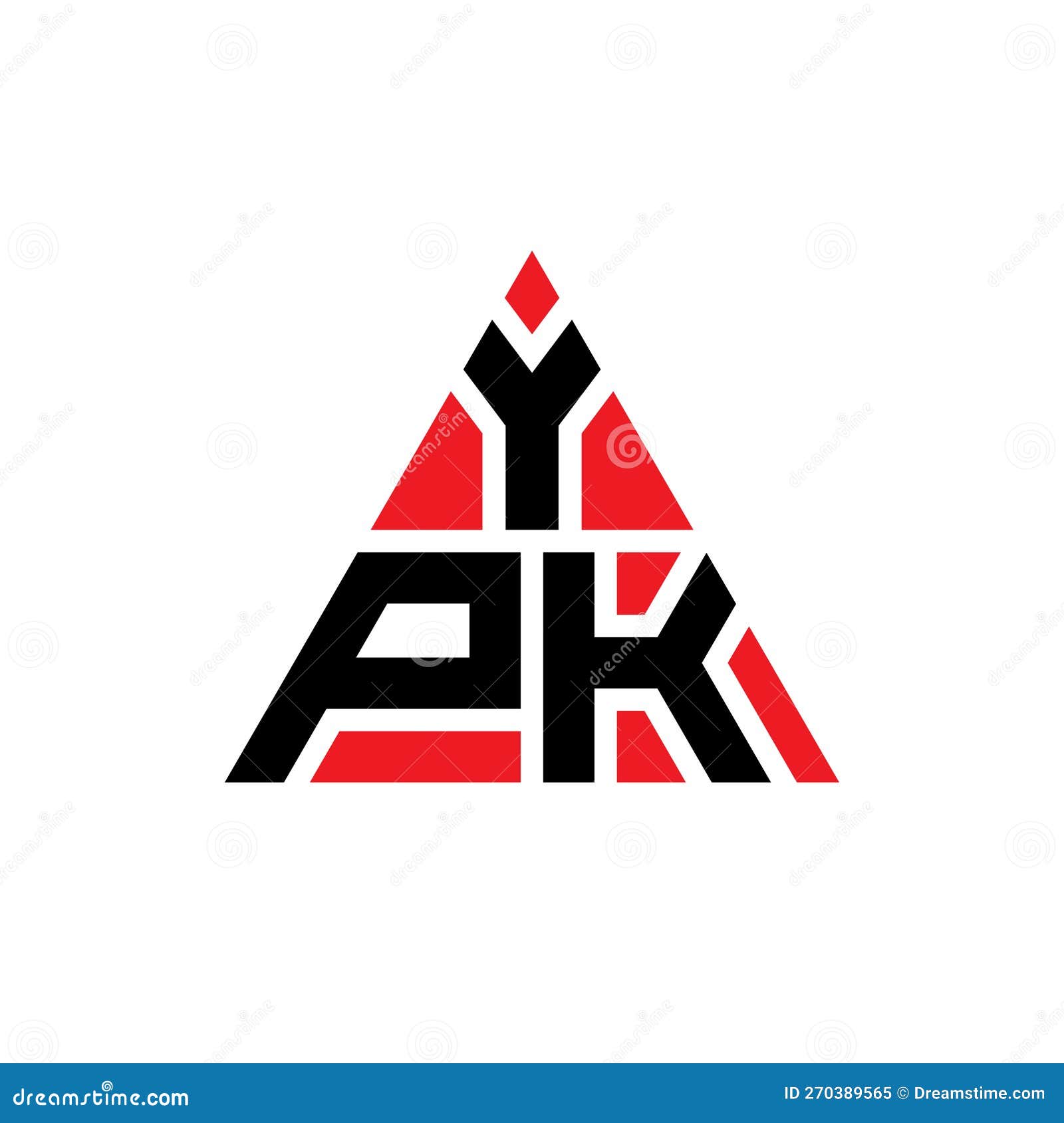 YPK Triangle Letter Logo Design with Triangle Shape. YPK Triangle Logo ...