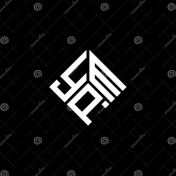 YPM Letter Logo Design on Black Background. YPM Creative Initials ...