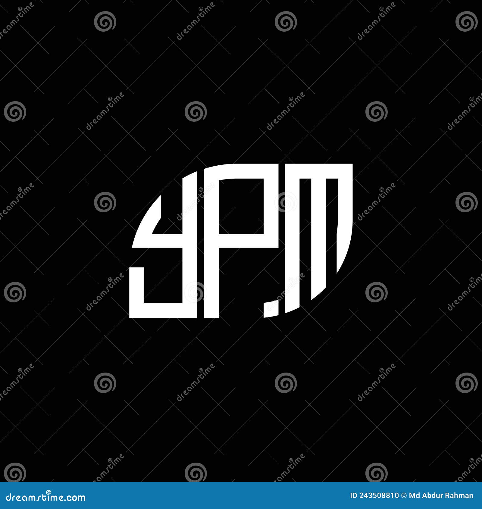 YPM Letter Logo Design on White Background. YPM Creative Initials ...