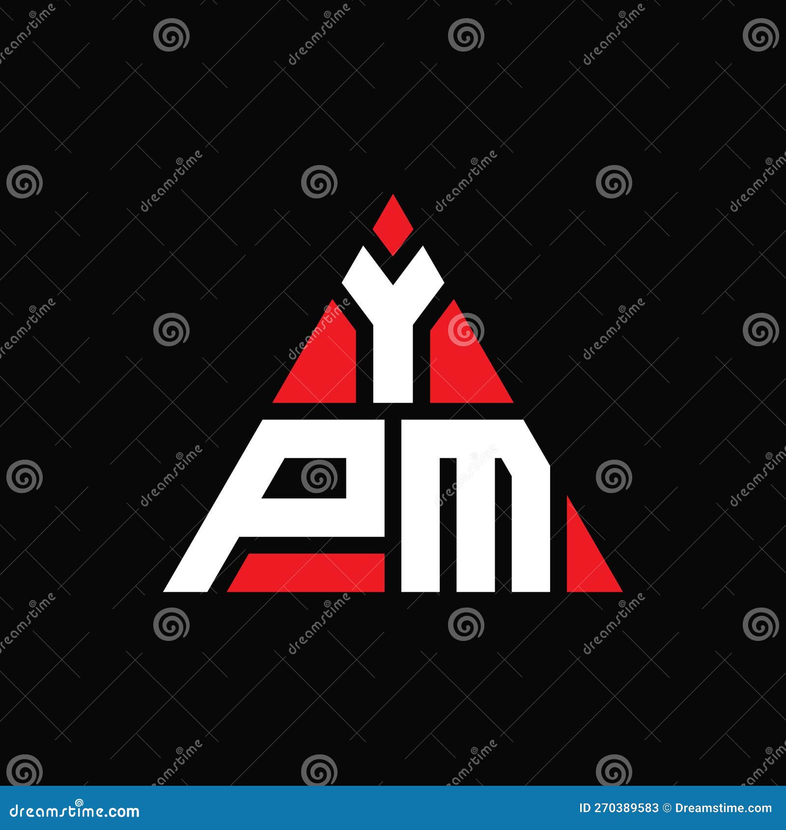 YPM Triangle Letter Logo Design with Triangle Shape. YPM Triangle Logo ...