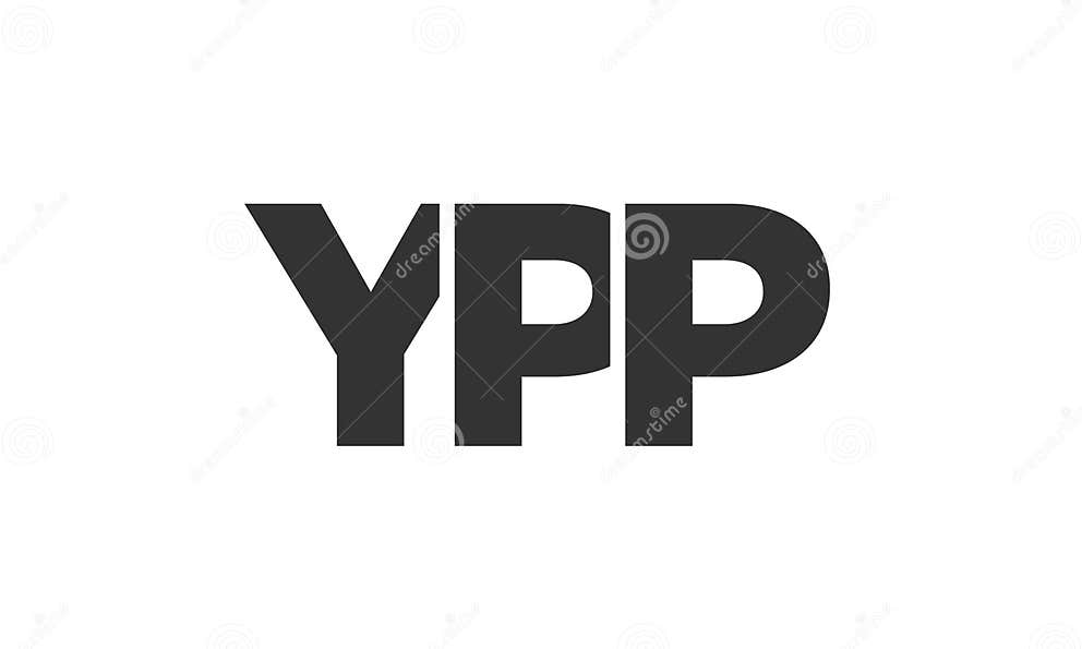 YPP Logo Design Template with Strong and Modern Bold Text. Initial ...
