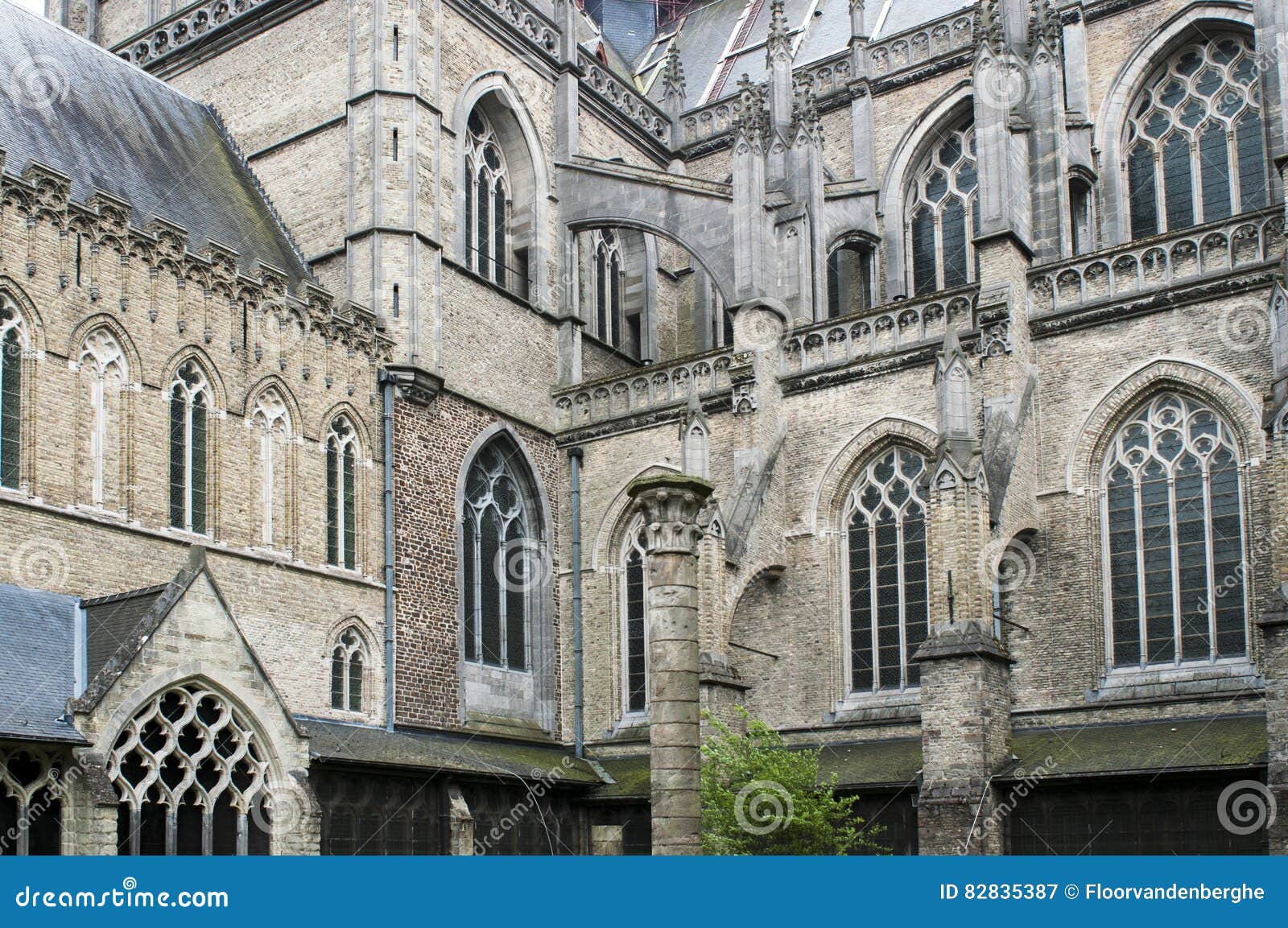 Ypres Cathedral Closeup Gothic Back Side Editorial Photography - Image ...