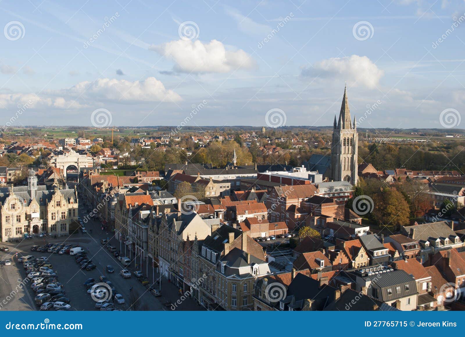 Ypres - Ieper skyline editorial image. Image of panorama - 27765715