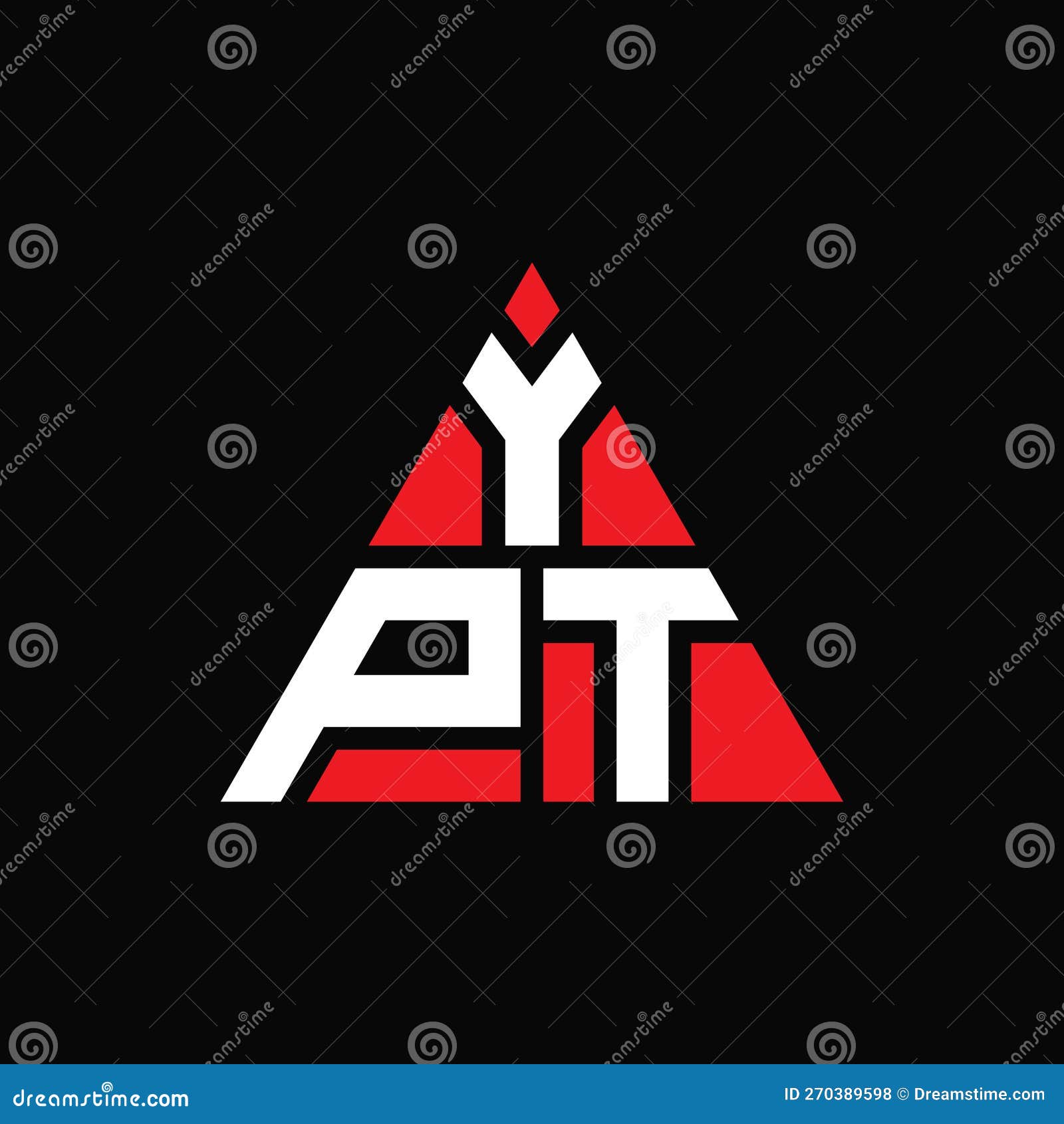 YPT Triangle Letter Logo Design with Triangle Shape. YPT Triangle Logo ...