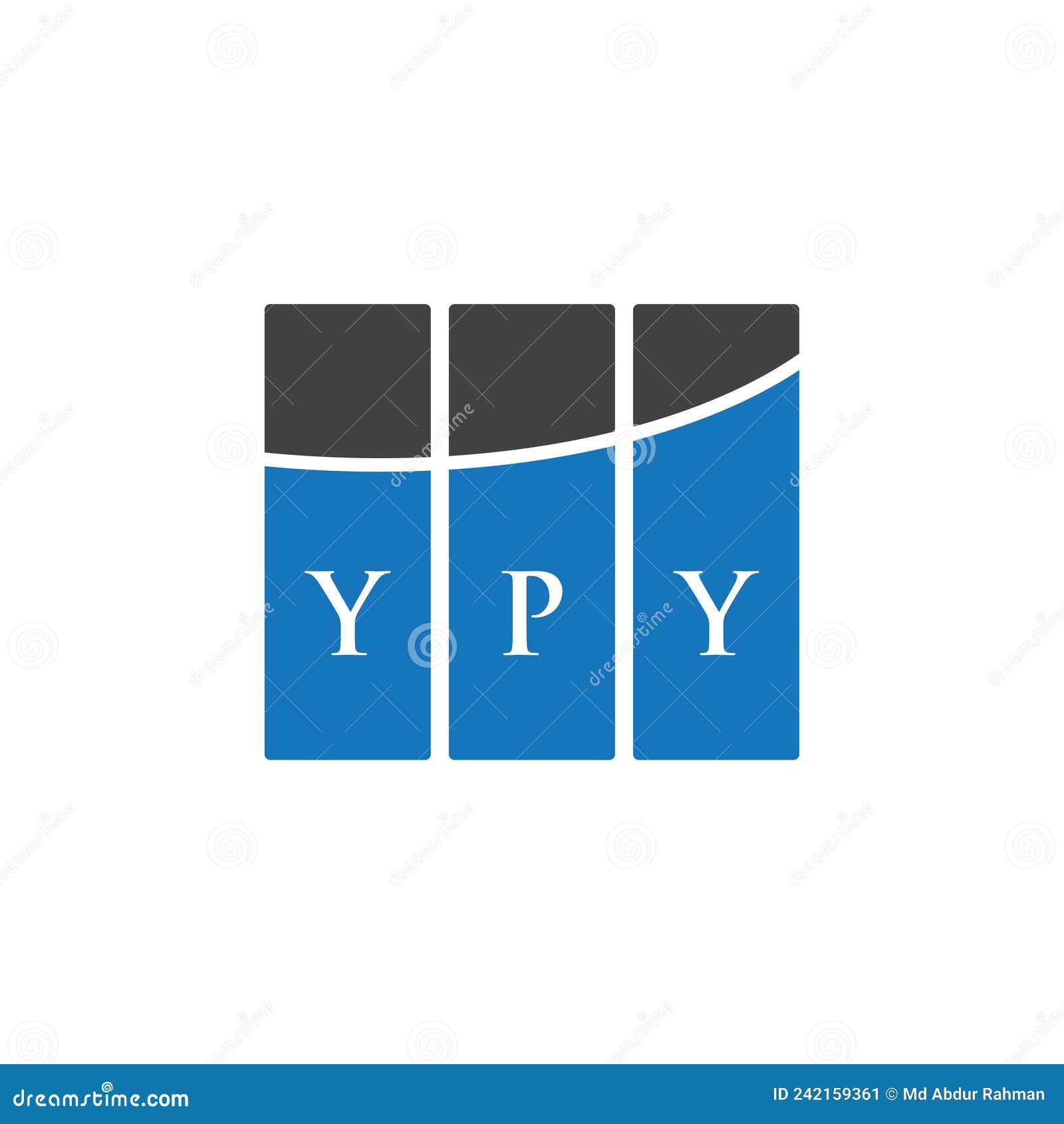 YPY Letter Logo Design on White Background. YPY Creative Initials ...