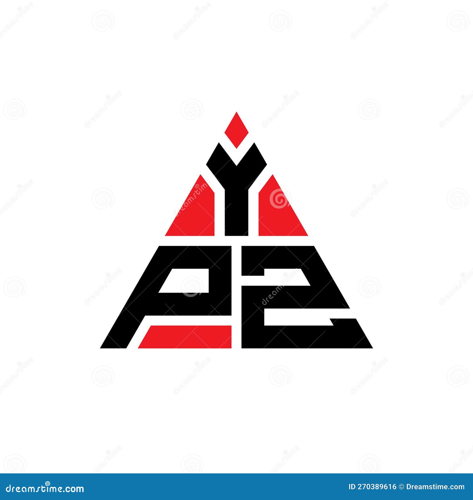 YPZ Triangle Letter Logo Design with Triangle Shape. YPZ Triangle Logo ...
