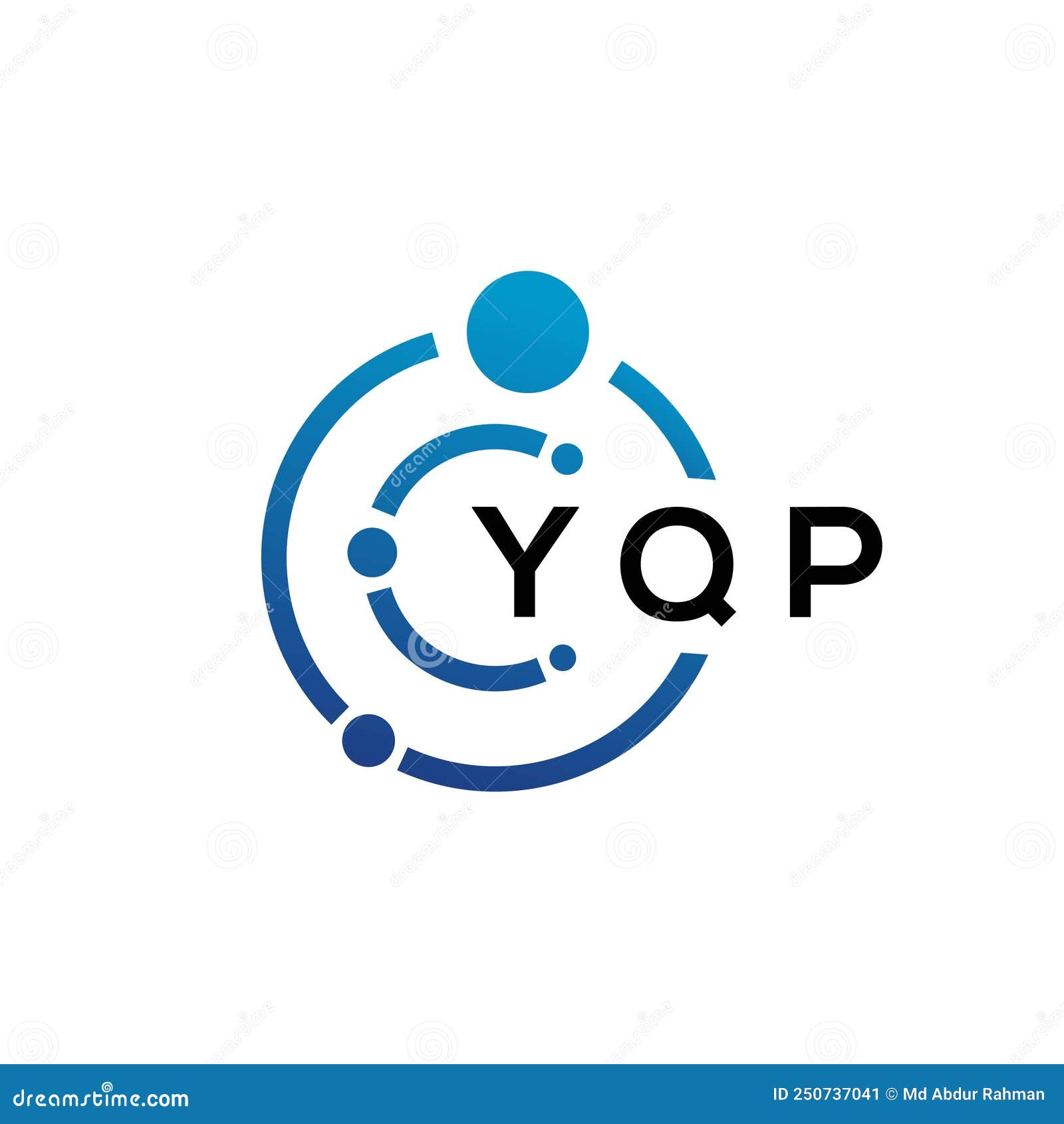 YQP Letter Technology Logo Design on White Background. YQP Creative ...