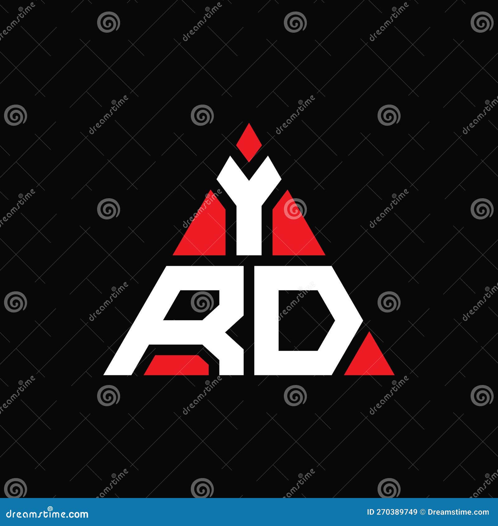YRD Triangle Letter Logo Design with Triangle Shape. YRD Triangle Logo ...