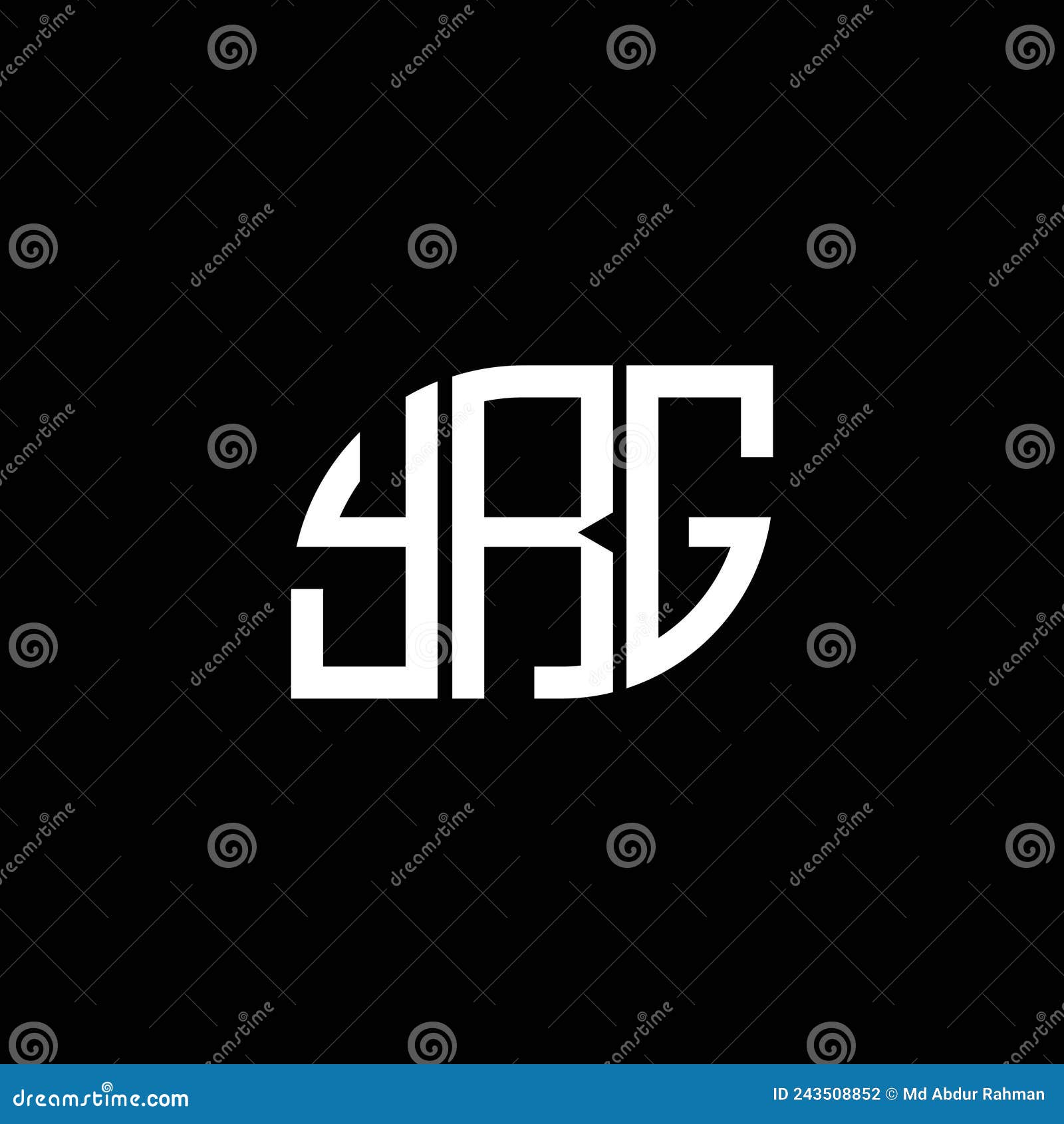 YRG Letter Logo Design on Black Background. YRG Creative Initials ...