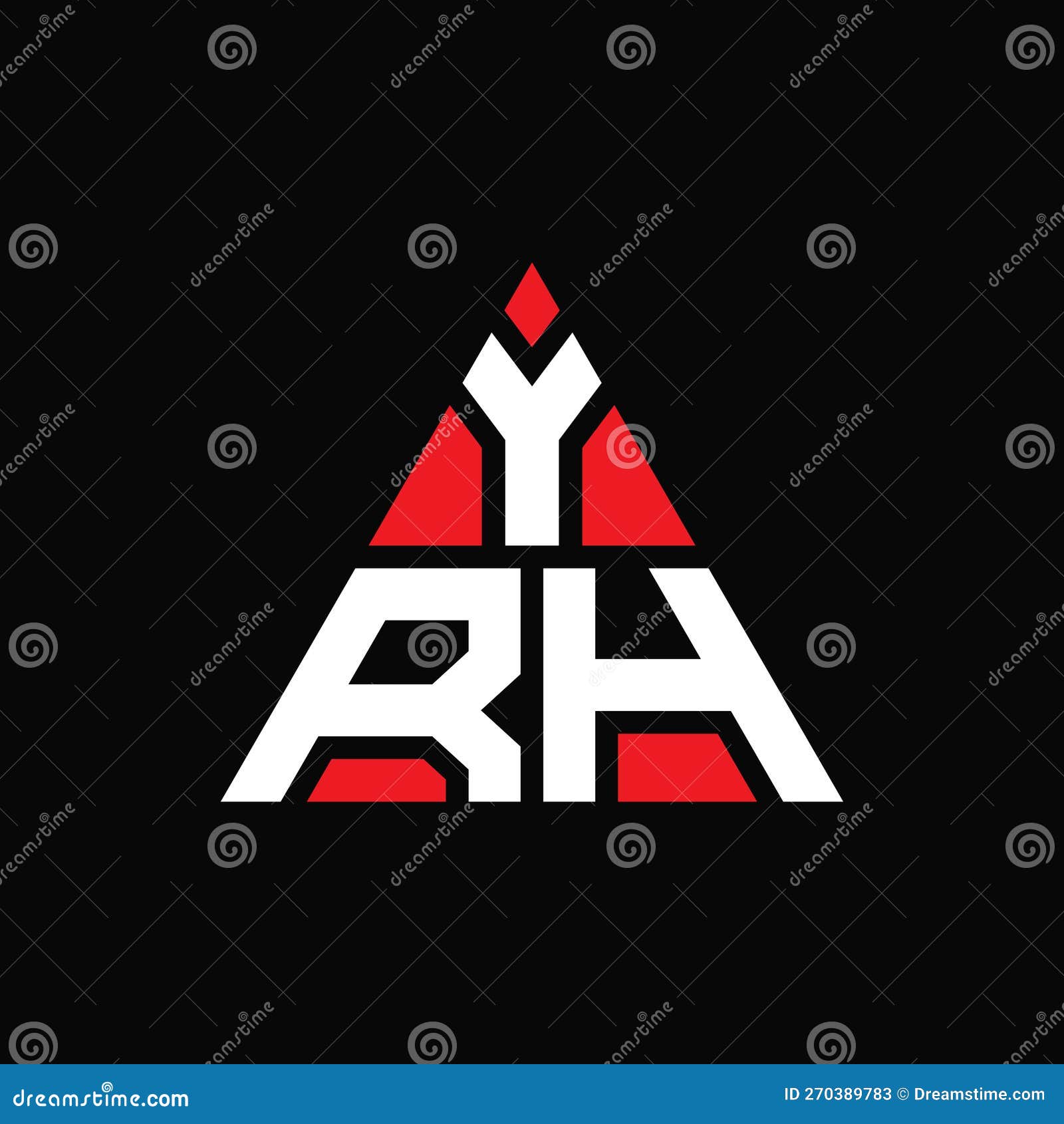 YRH Triangle Letter Logo Design with Triangle Shape. YRH Triangle Logo ...