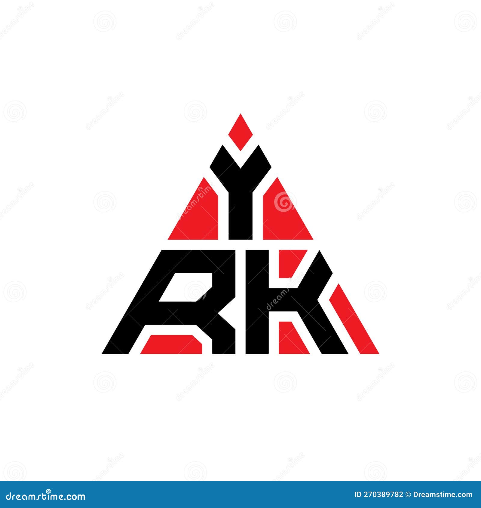 YRK Triangle Letter Logo Design with Triangle Shape. YRK Triangle Logo ...