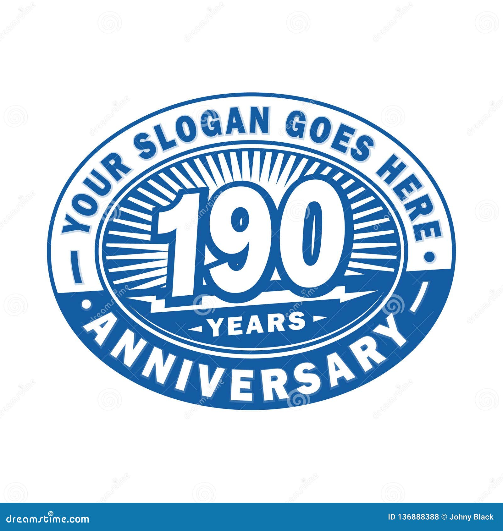 190 Years Anniversary Celebration. 190th Anniversary Logo Design. 190 ...