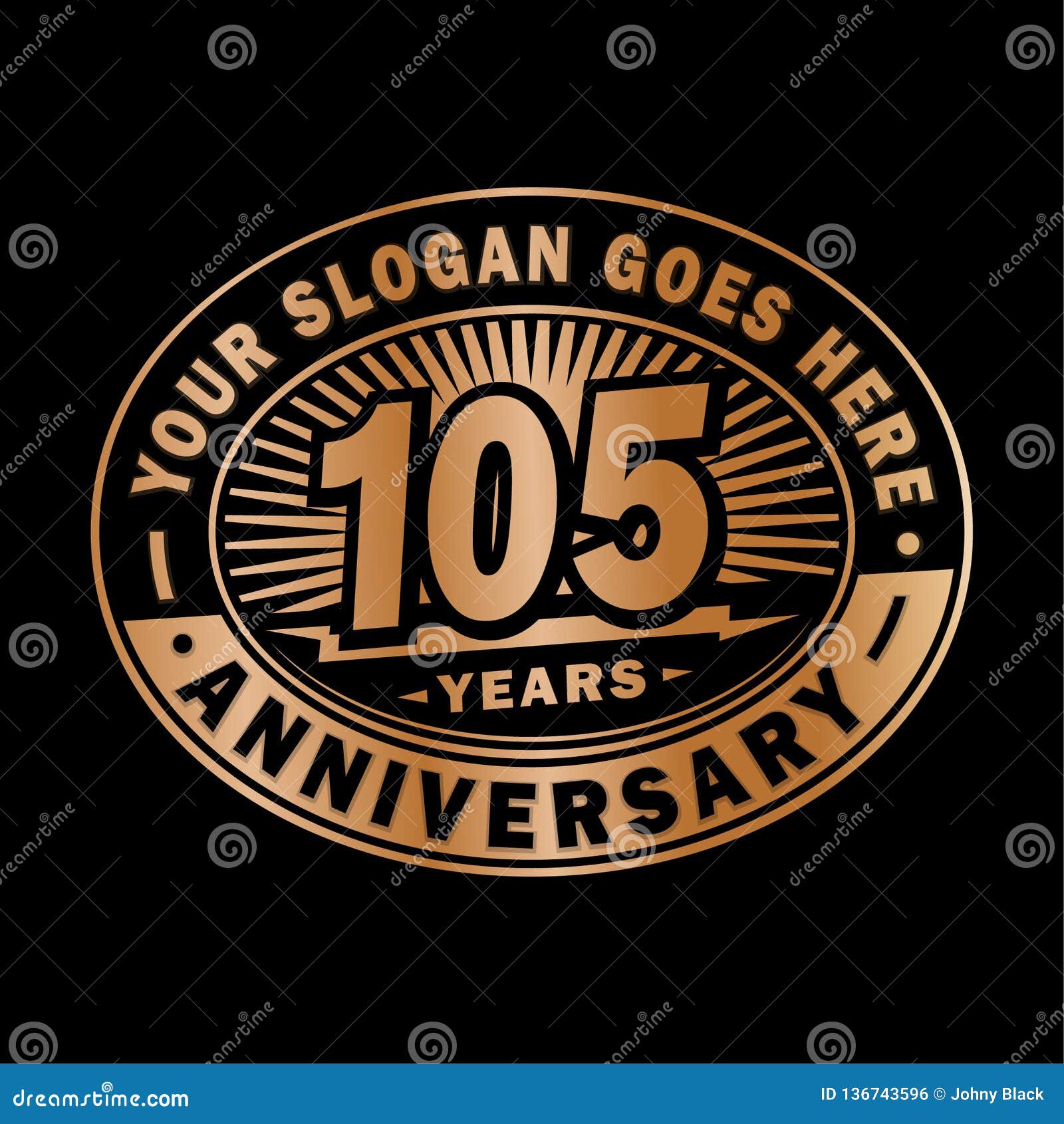 105 Years Anniversary Celebration. 105th Anniversary Logo Design. 105 ...