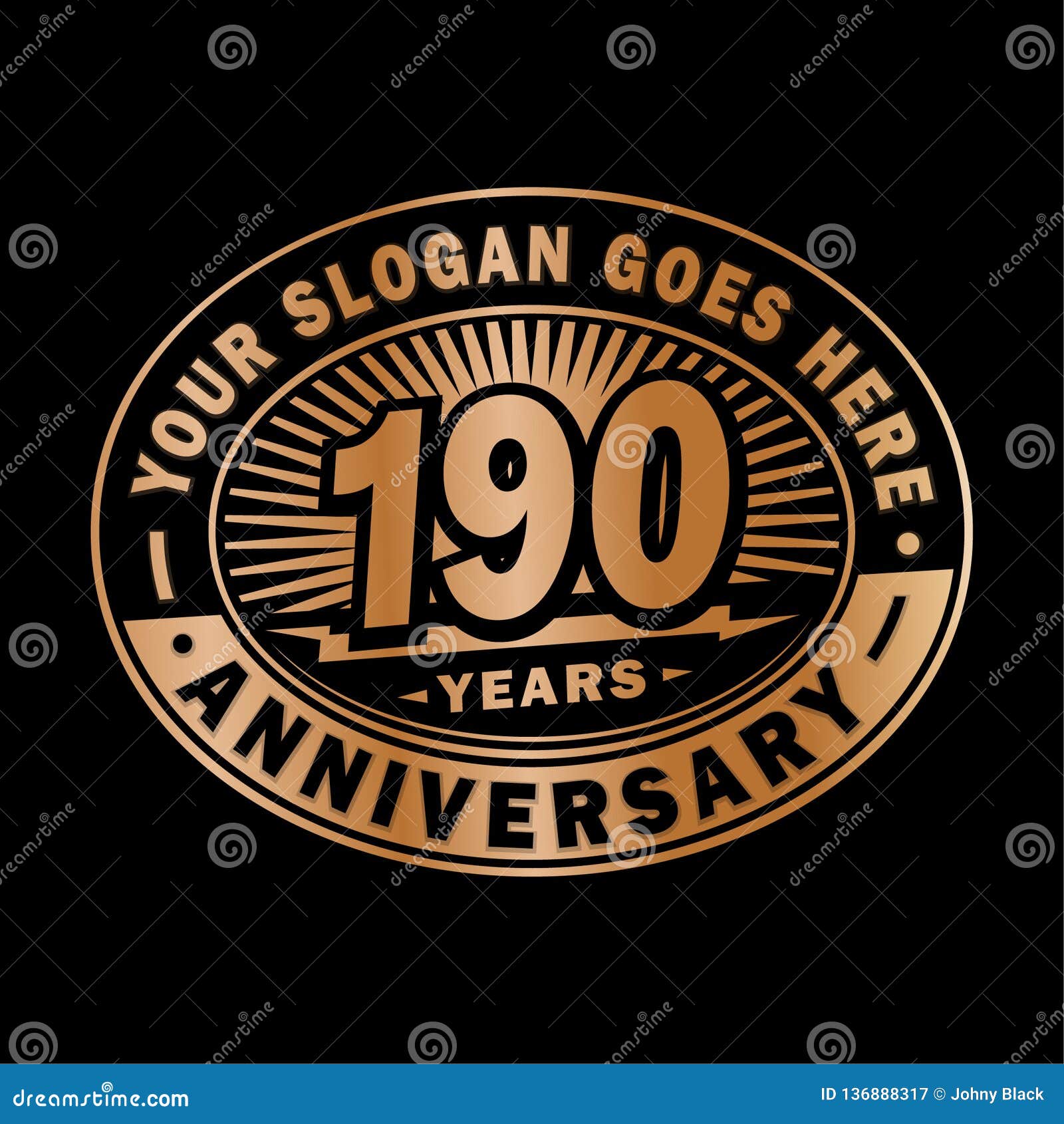 190 Years Anniversary Celebration. 190th Anniversary Logo Design. 190 ...