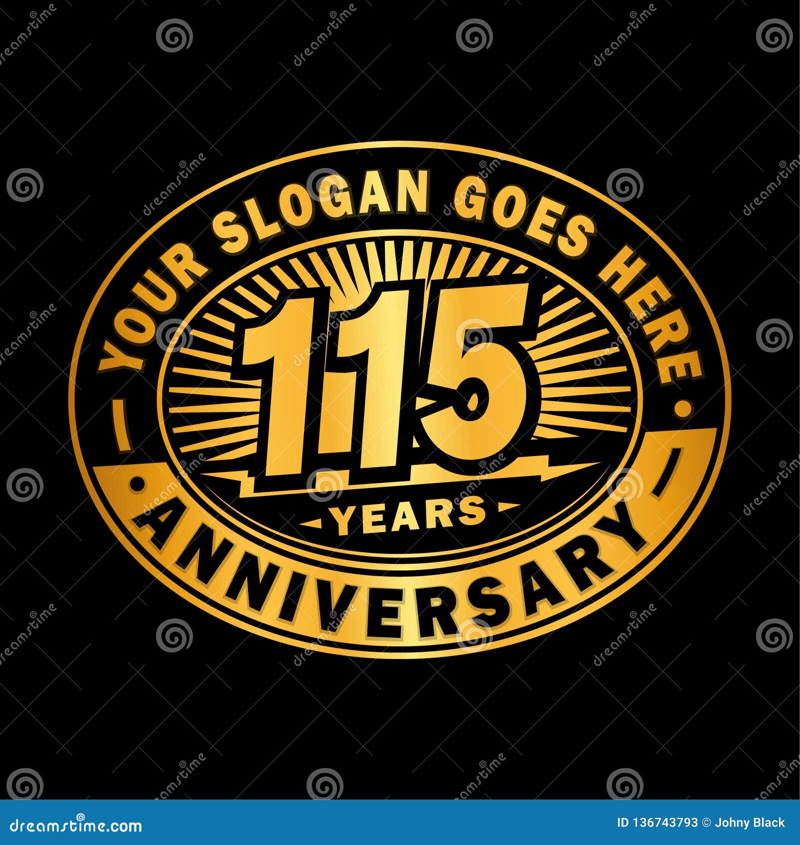115 Years Anniversary Celebration. 115th Anniversary Logo Design. 115 ...
