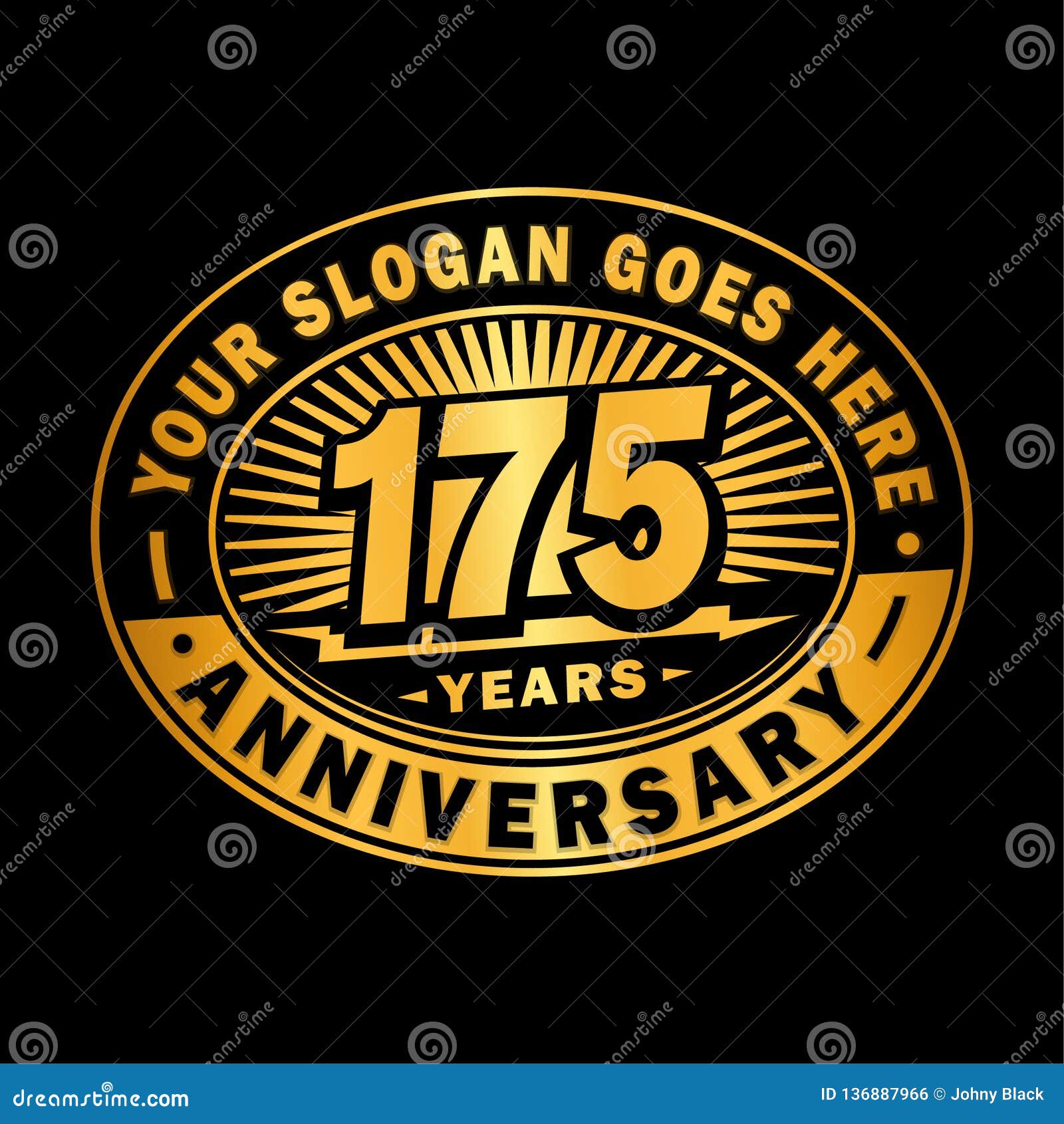 175 Years Anniversary Celebration. 175th Anniversary Logo Design. 175 ...