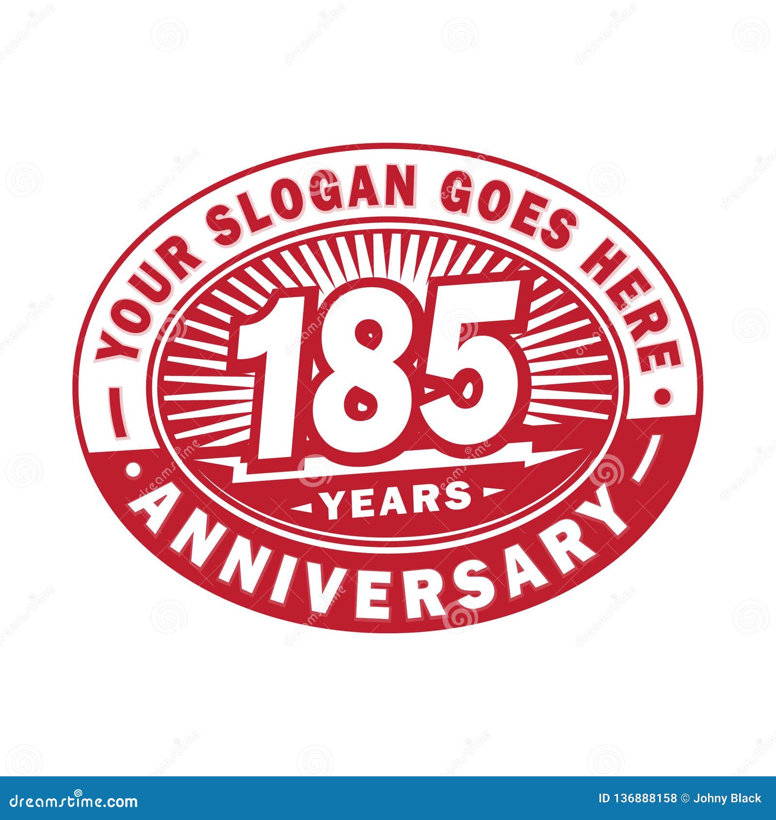 185 Years Anniversary Celebration. 185th Anniversary Logo Design. 185 ...